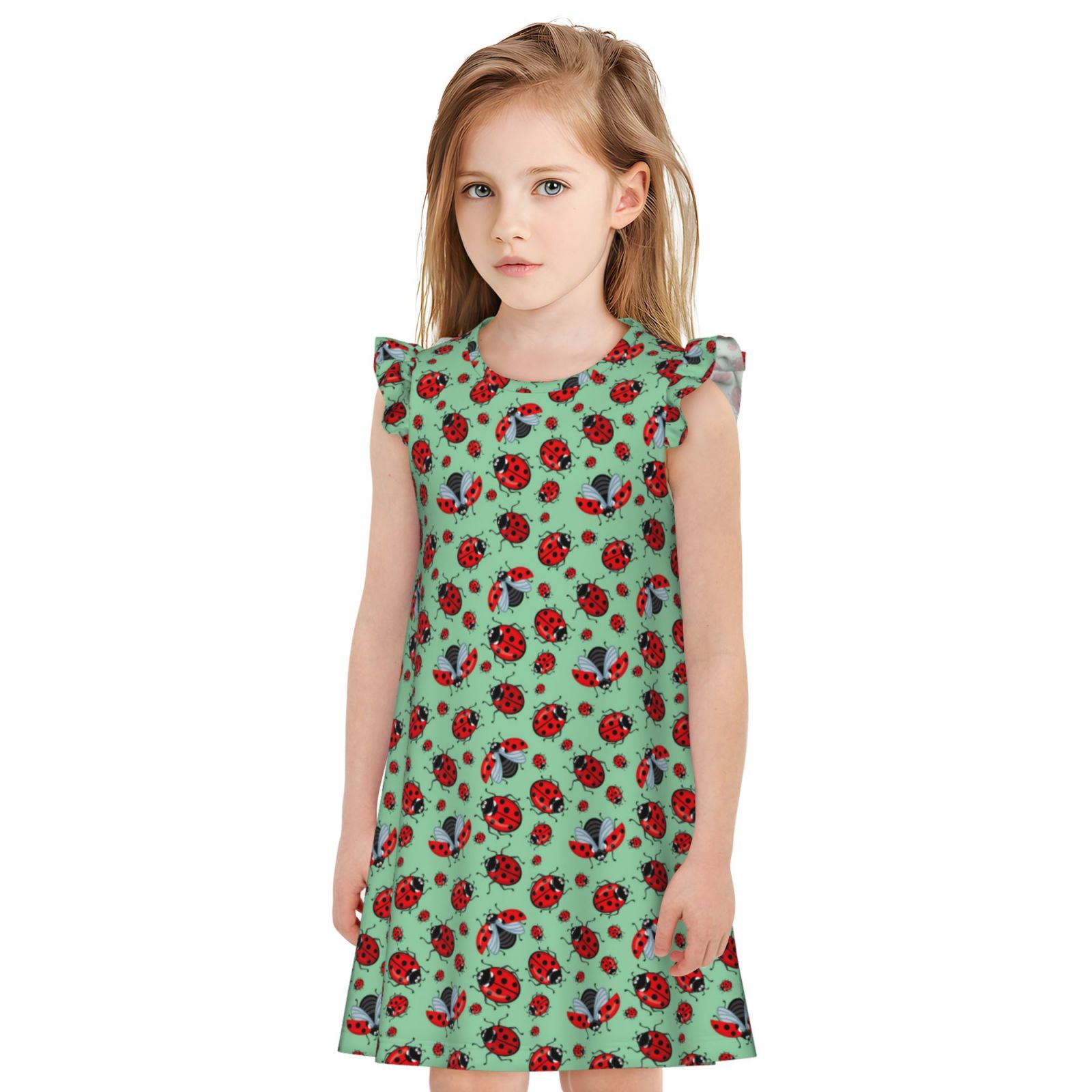 Yiaed Ladybugs 3 Print Girls Nightgowns, Princess Pajama Dresses for ...