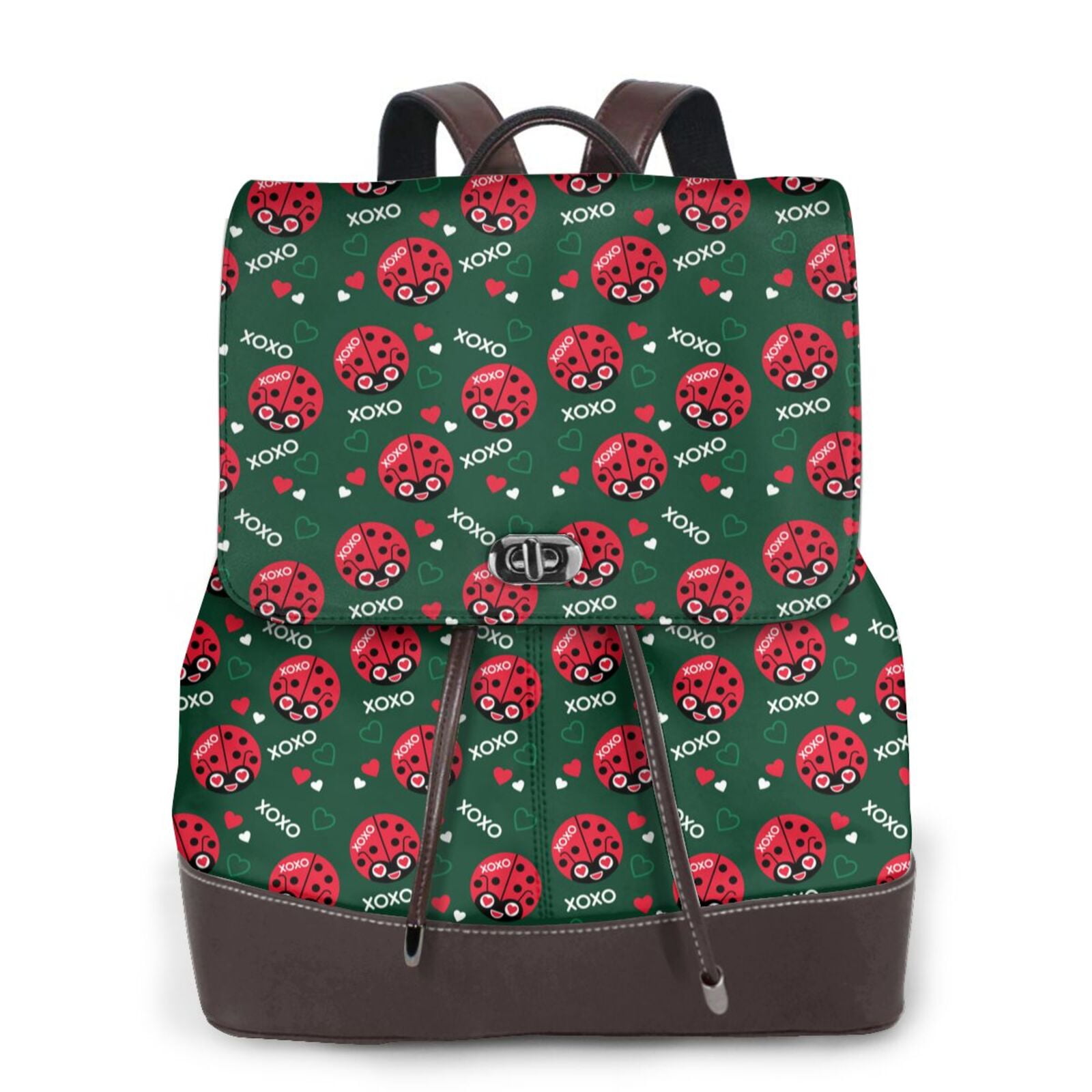 Yiaed Ladybugs In Love Print Laptop Backpack for Women Slim Computer ...