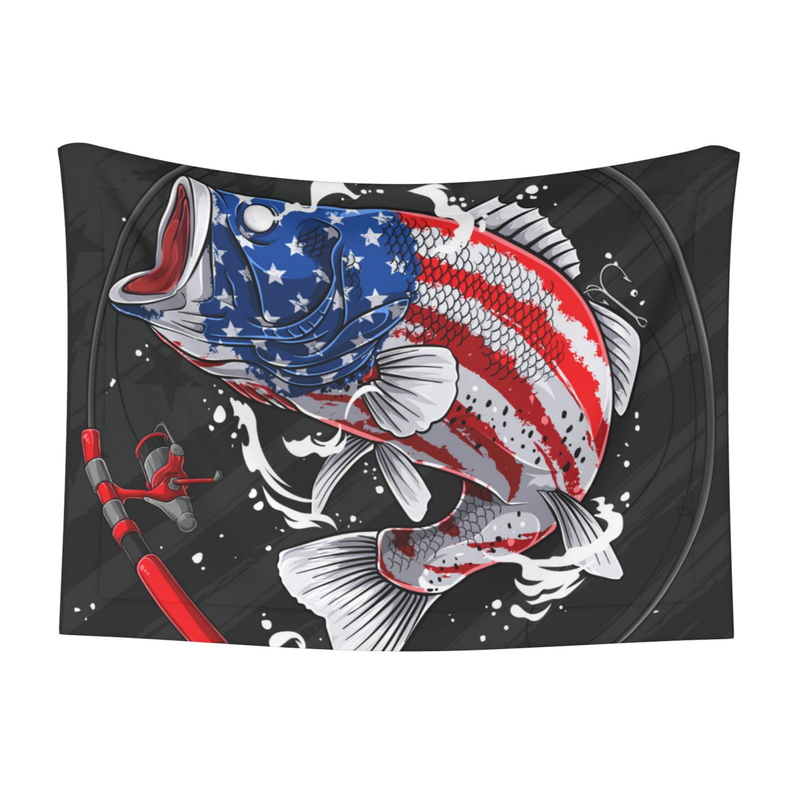 Yiaed Largemouth Bass Fish in USA Print Dog Blankets-Cat Blanket ...