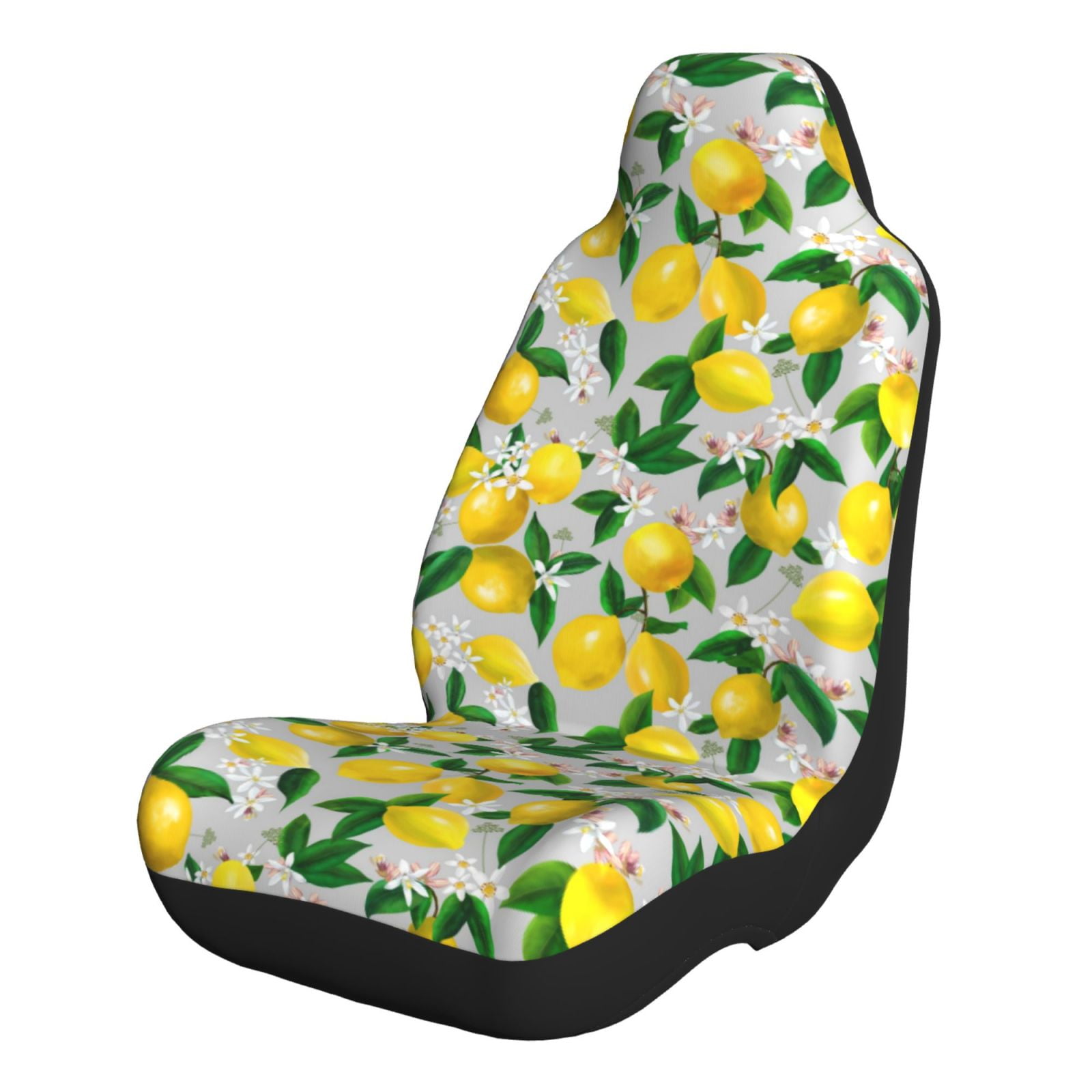 Yiaed Lemon Seamless Pattern Oil Painting Effect Print Car Seat Covers ...