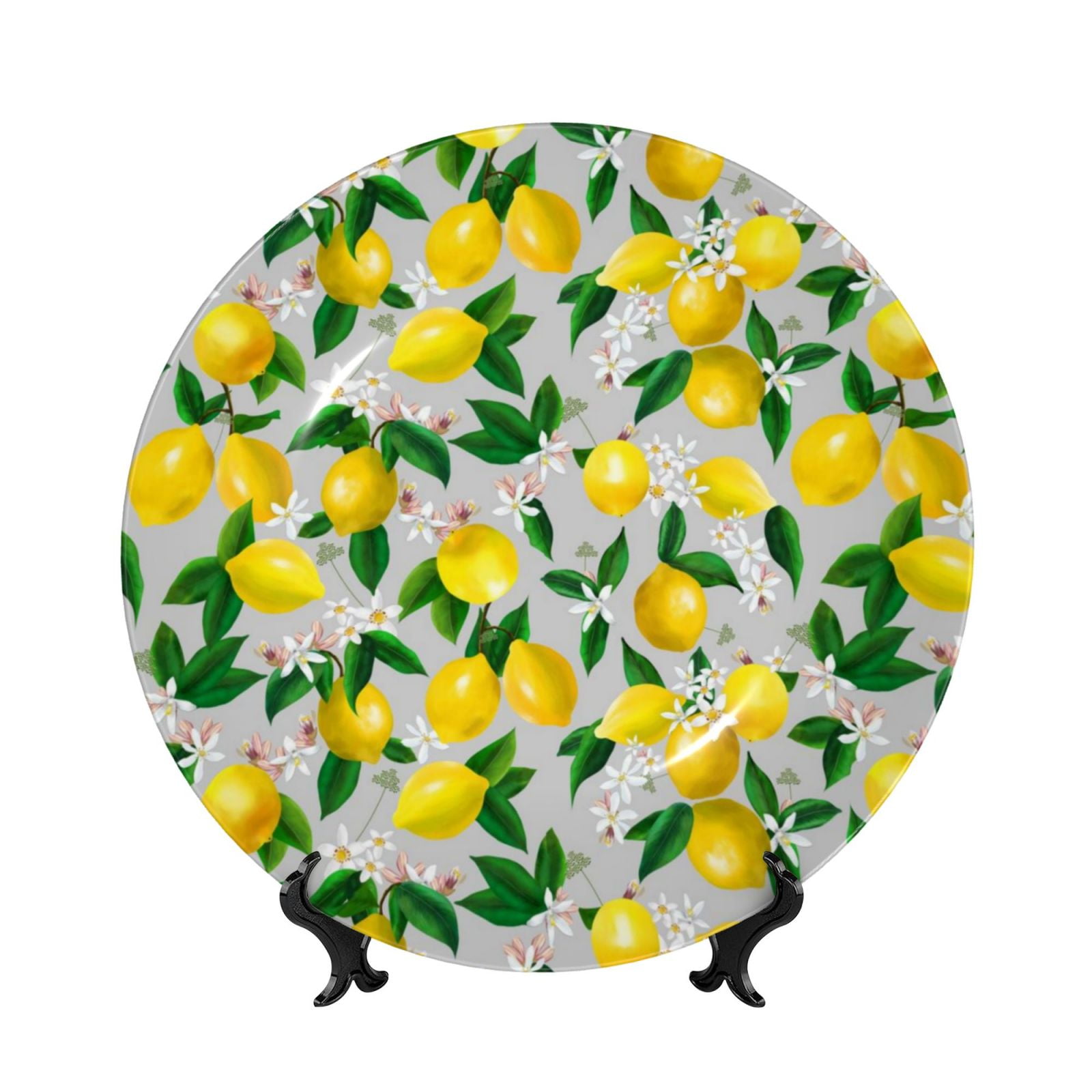 Yiaed Lemon1 Print Bone China Decorative Plate Ceramic Dinner Plates ...
