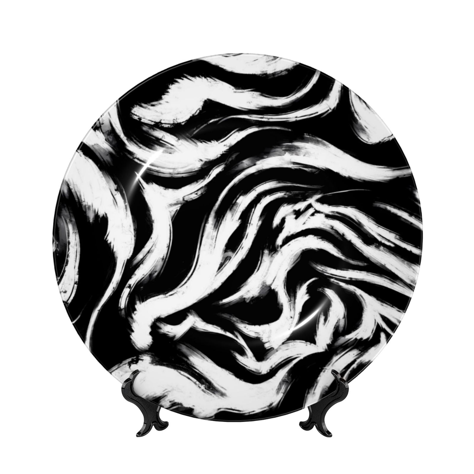 Yiaed Leopard And Zebra 2 Print Bone China Decorative Plate Ceramic ...