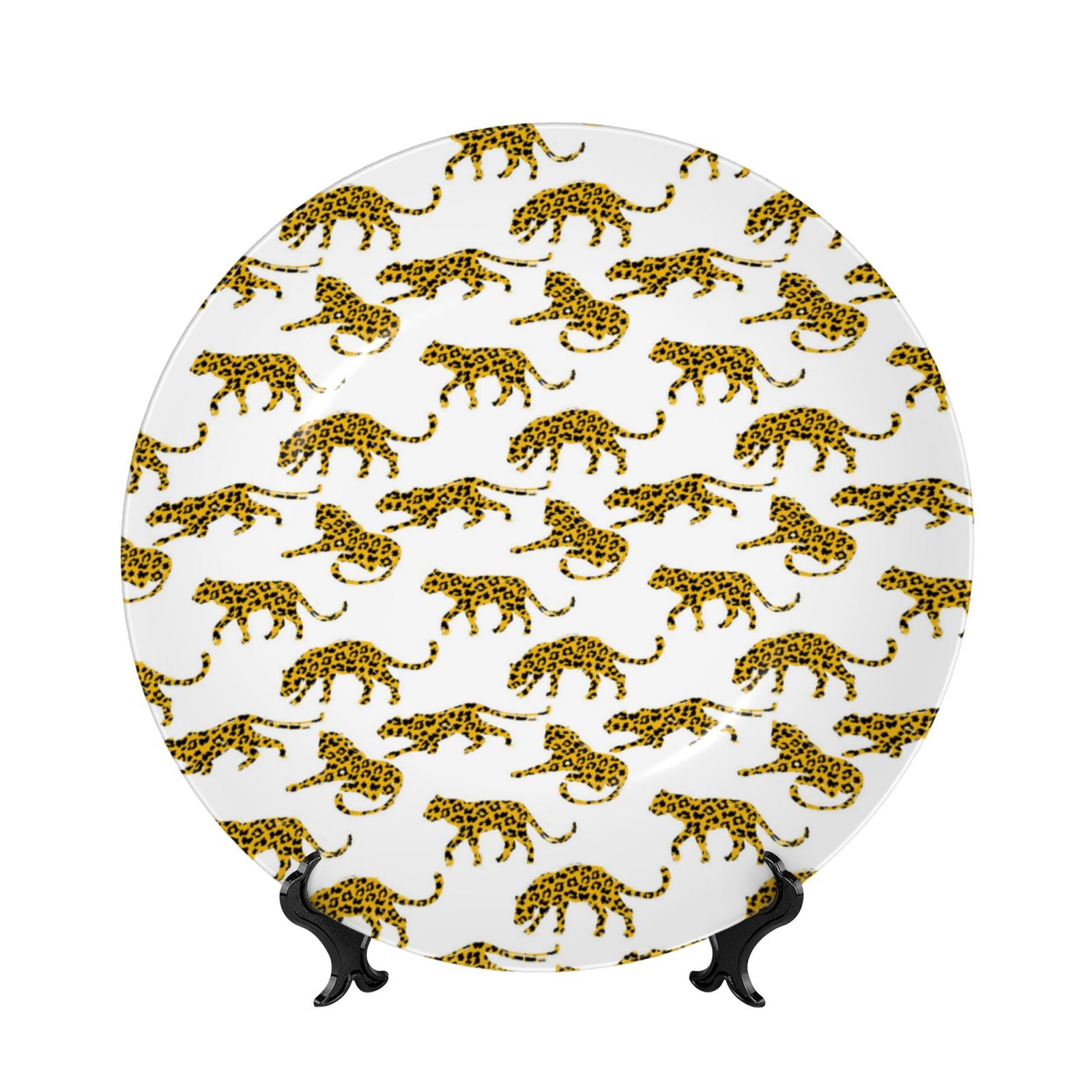 Yiaed Leopard Print Print Bone China Decorative Plate Ceramic Dinner ...