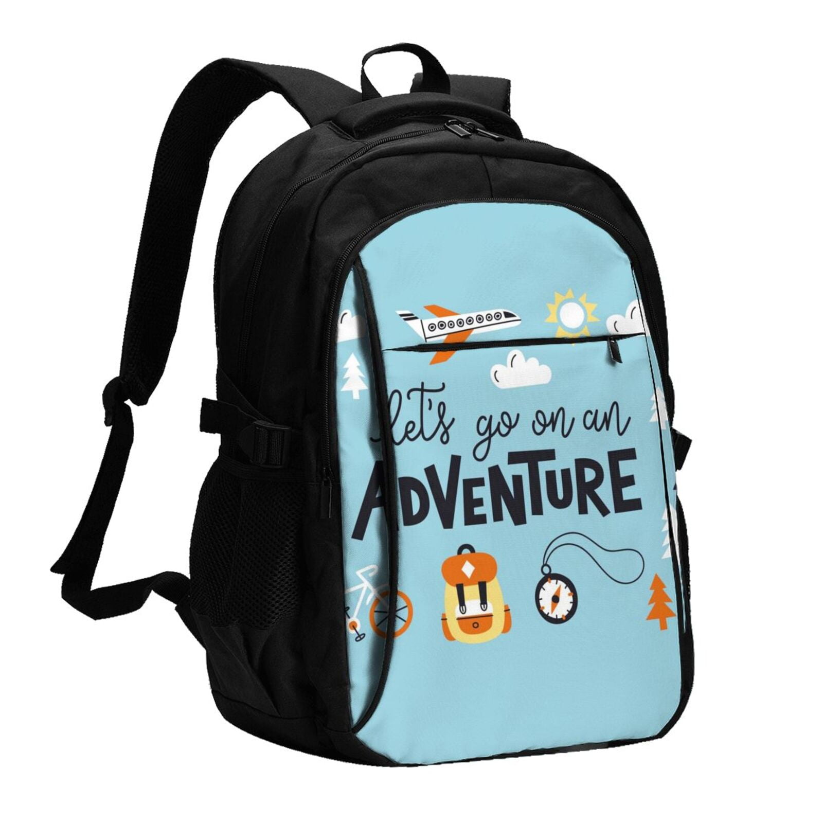 Yiaed Let's Go on an Adventure Print Laptop Backpack,Business Travel ...