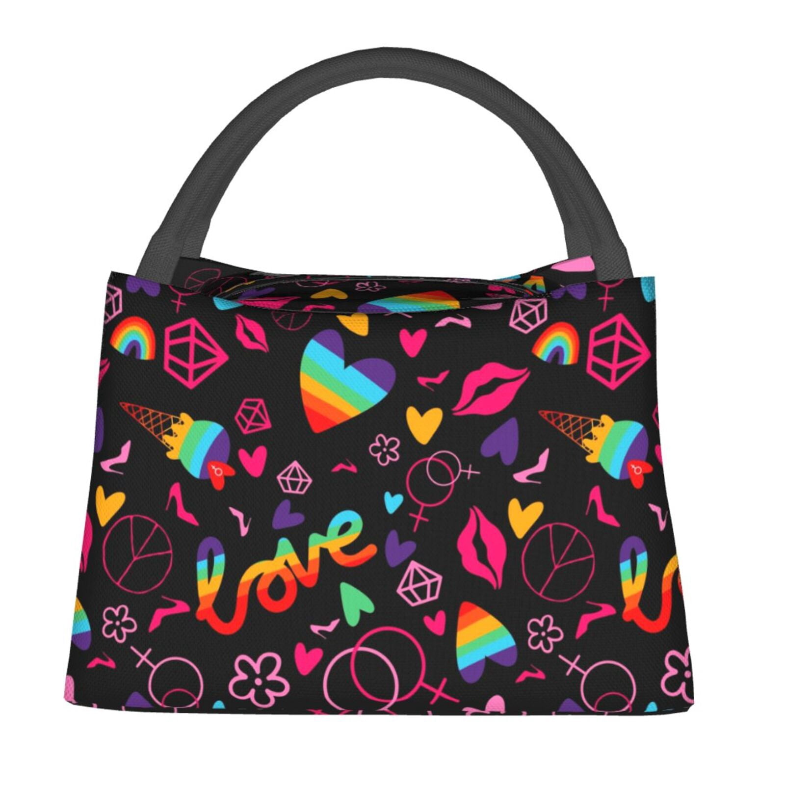 Yiaed Lgbt Rainbow For Pride Print Lunch box lunch bag Portable ...