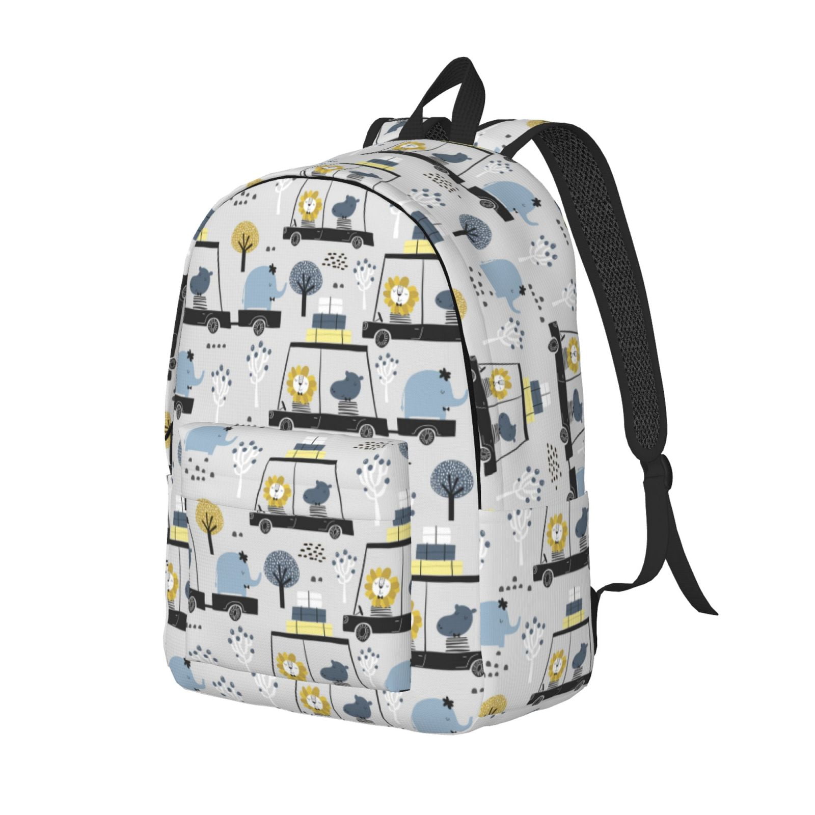 Yiaed Lion Hippo Elephant On The Car Print Laptop Backpack Travel ...