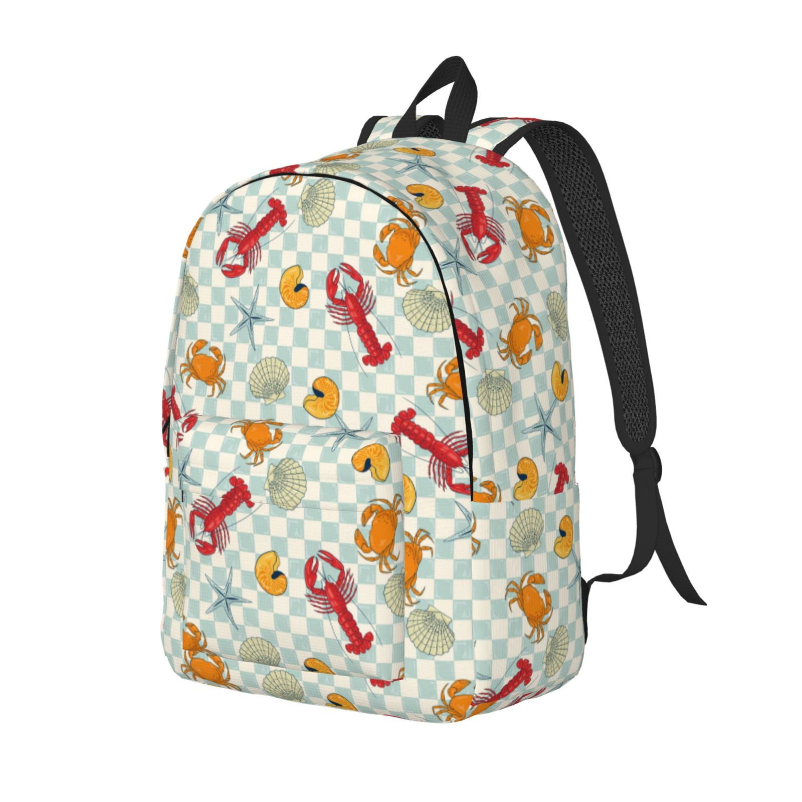 Yiaed Lobster Sea Shell Print Print Laptop Backpack Travel Canvas ...