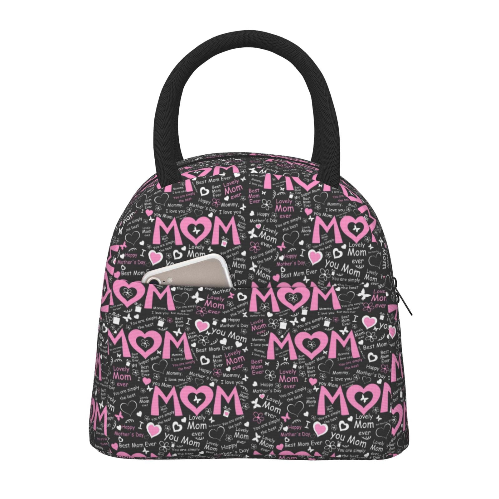 Yiaed Lovely Mom Ever Print Lunch Bag Adult Insulated Lunch Box ...