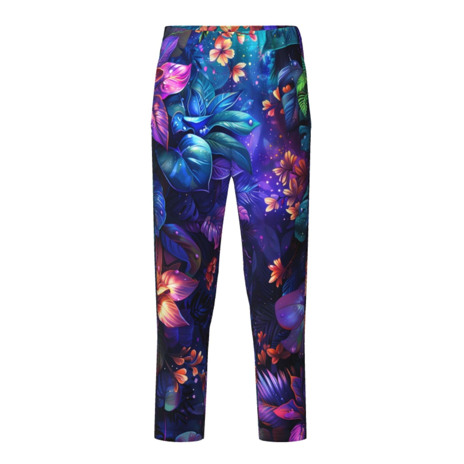 Yiaed Magic Colorful Forest Leaves Print Teenagers' Lounge Pants, Loose ...