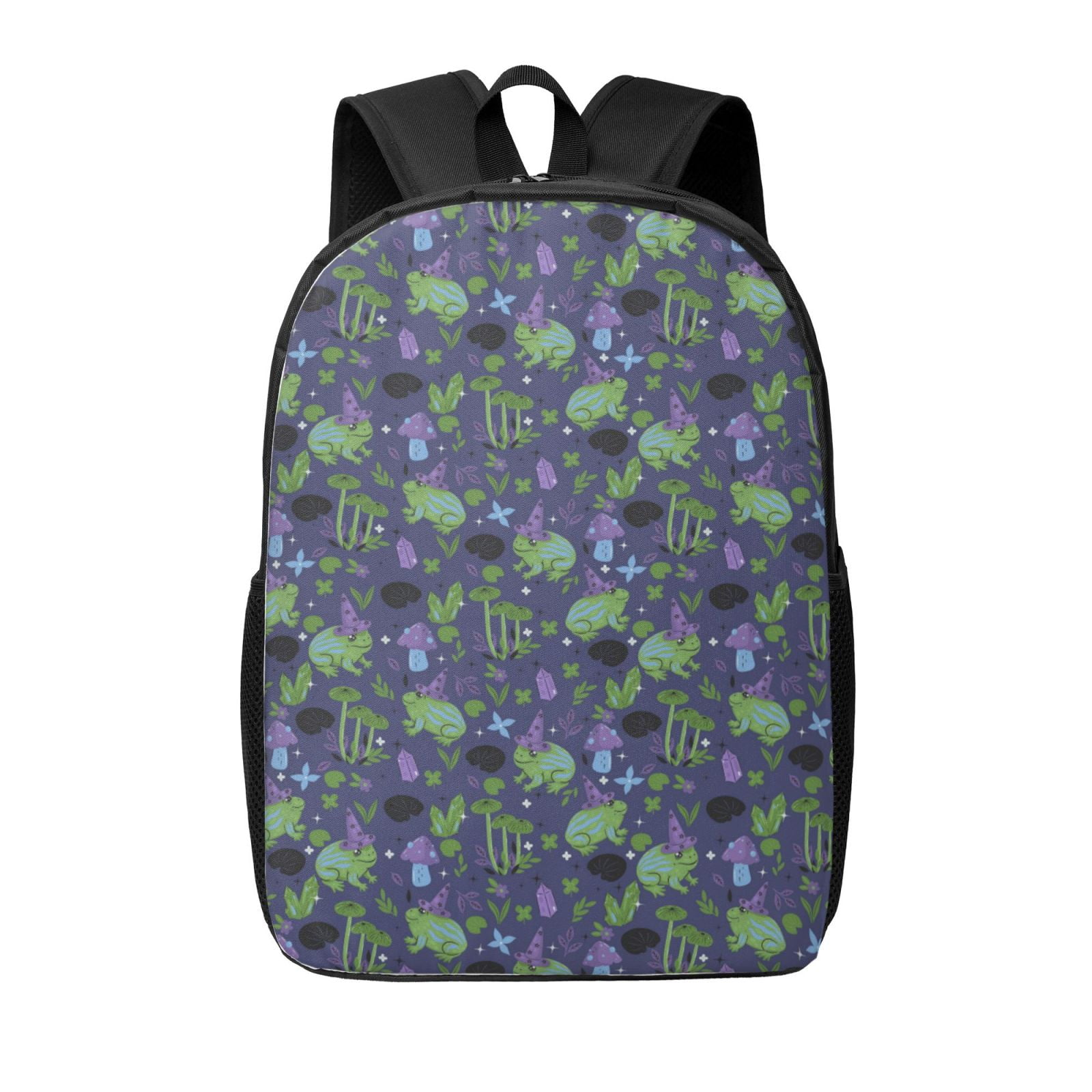 Yiaed Magic Toads in Hats Print Travel Laptop Backpack, 17 Inch Extra Large School Backpacks for ...