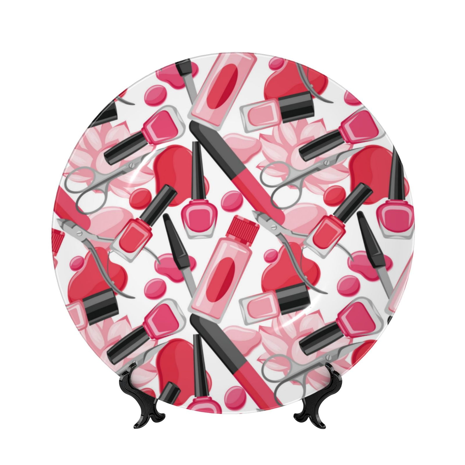 Yiaed Makeup Print Bone China Decorative Plate Ceramic Dinner Plates ...