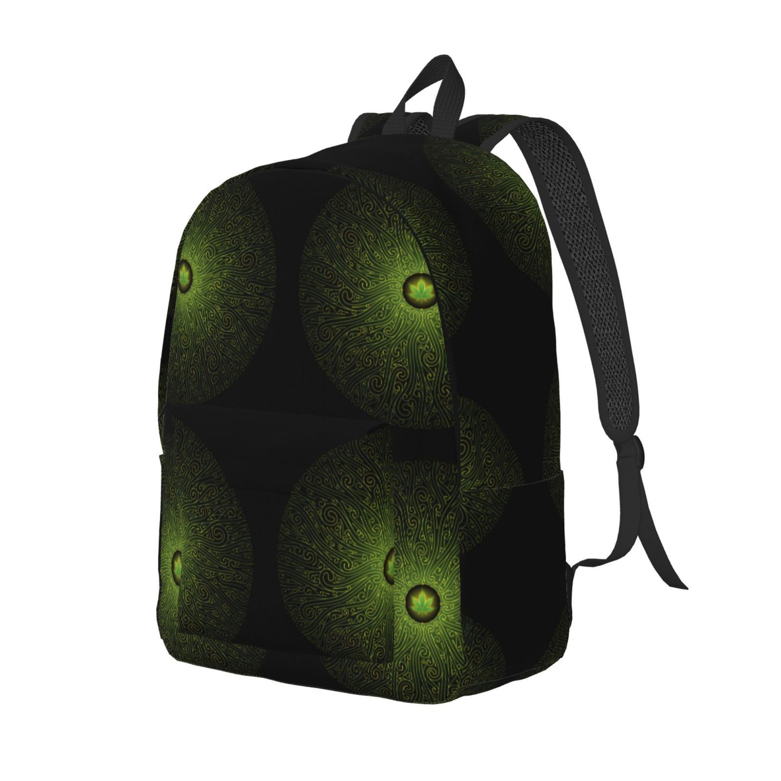 Yiaed Mandala With Marijuana Leaf Print Laptop Backpack Travel Canvas ...