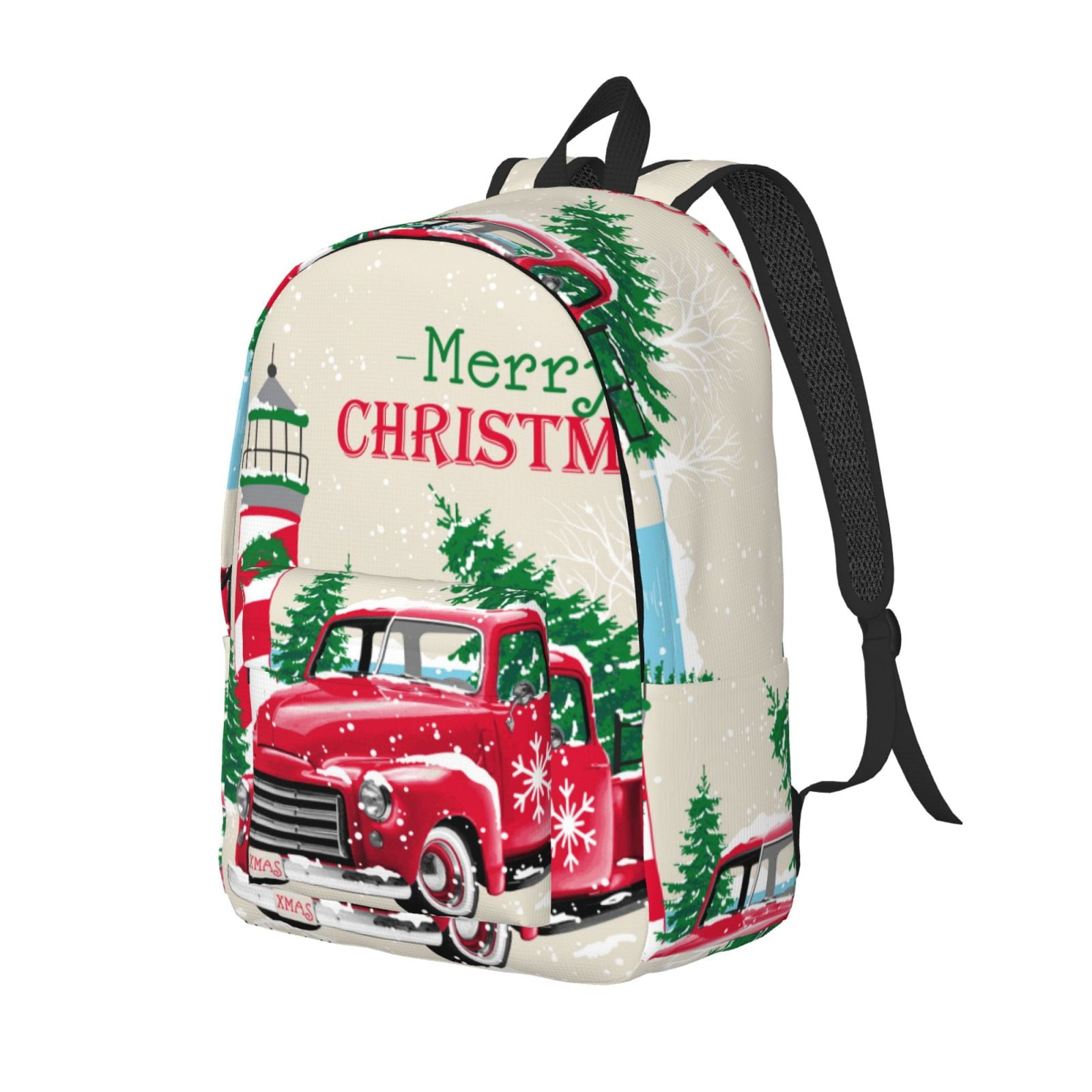 Yiaed Merry Christmas 1 Print Print Laptop Backpack Travel Canvas ...