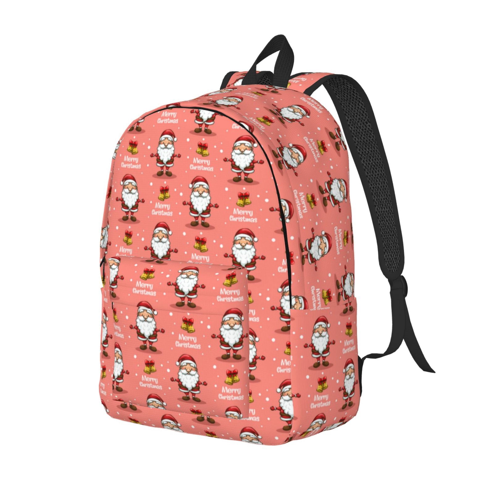 Yiaed Merry Christmas Santa Claus Print Laptop Backpack Travel Canvas ...