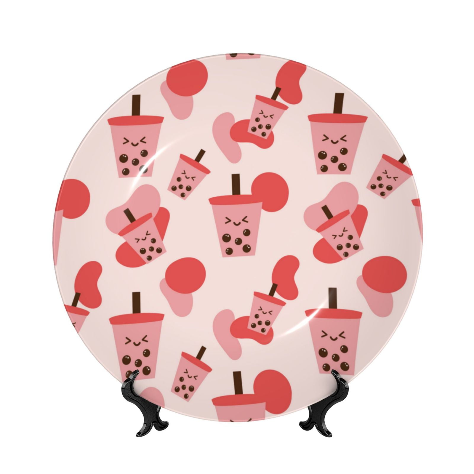 Yiaed Milk Tea5 Print Bone China Decorative Plate Ceramic Dinner Plates ...