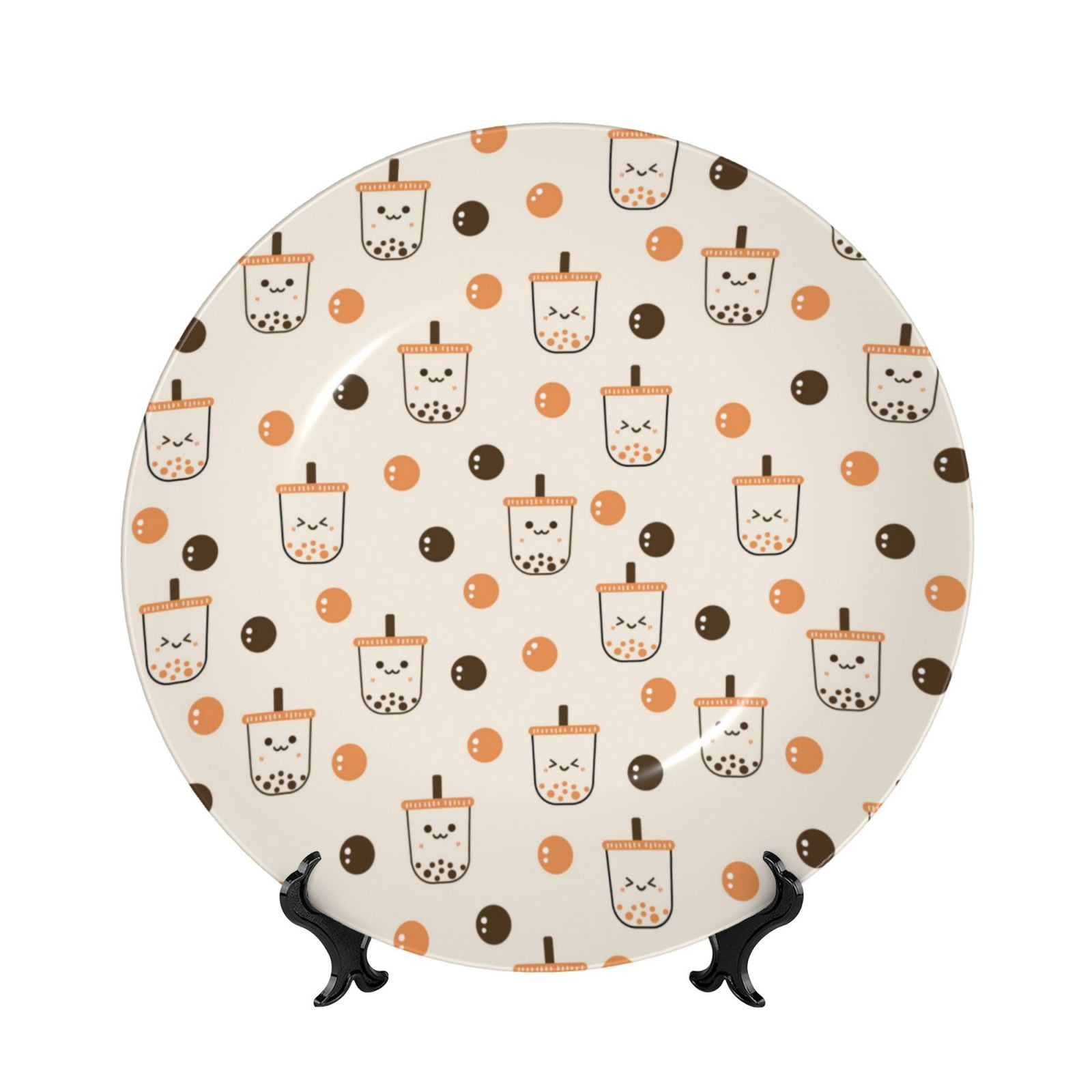 Yiaed Milk Tea7 Print Bone China Decorative Plate Ceramic Dinner Plates ...