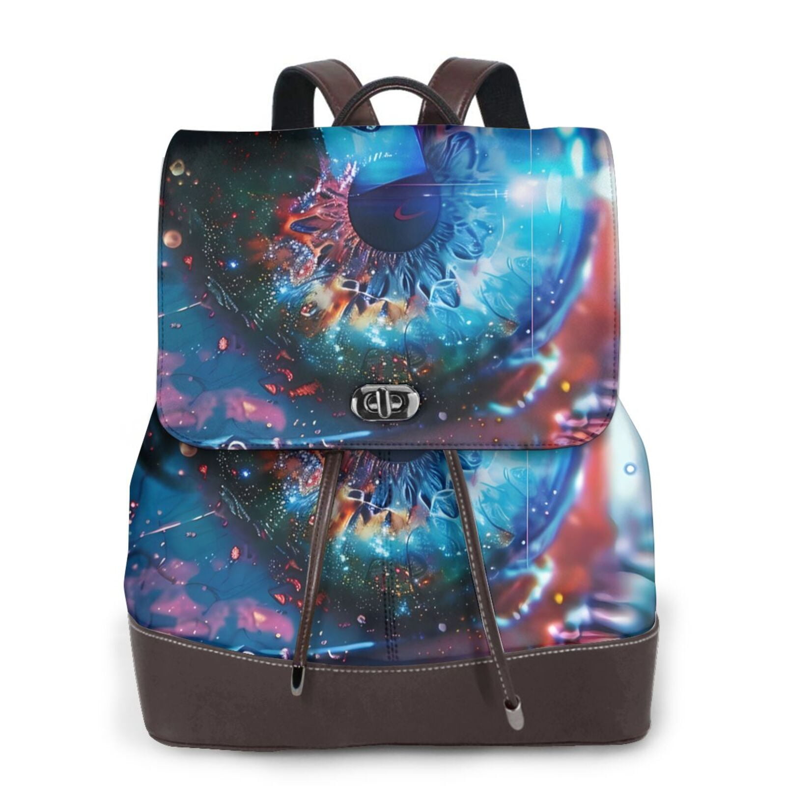 Yiaed Modern Colorful Eyes Print Laptop Backpack for Women Slim ...