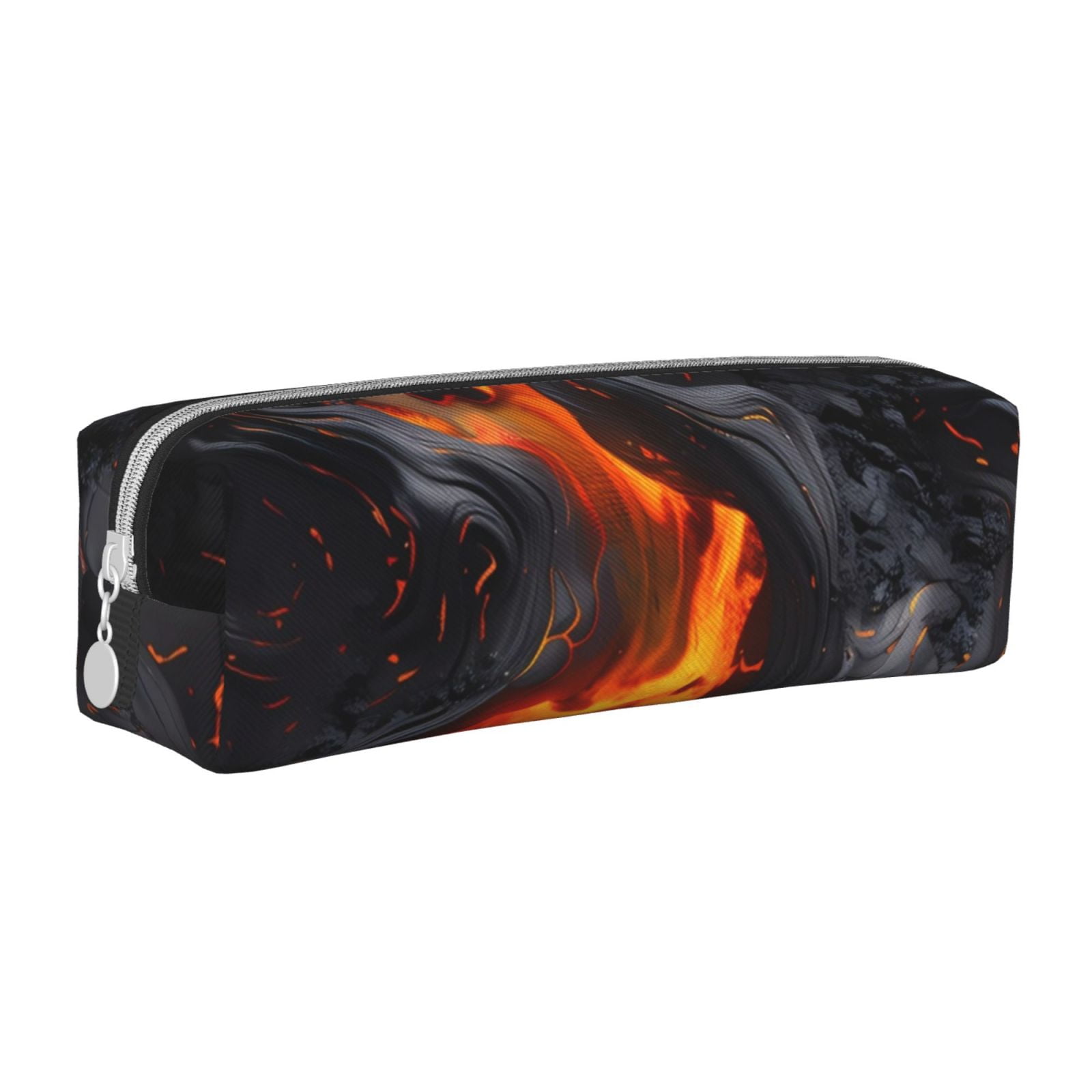 Yiaed Molten Lava Abstract Flow Print Leather Pencil Case - Leather Pen ...