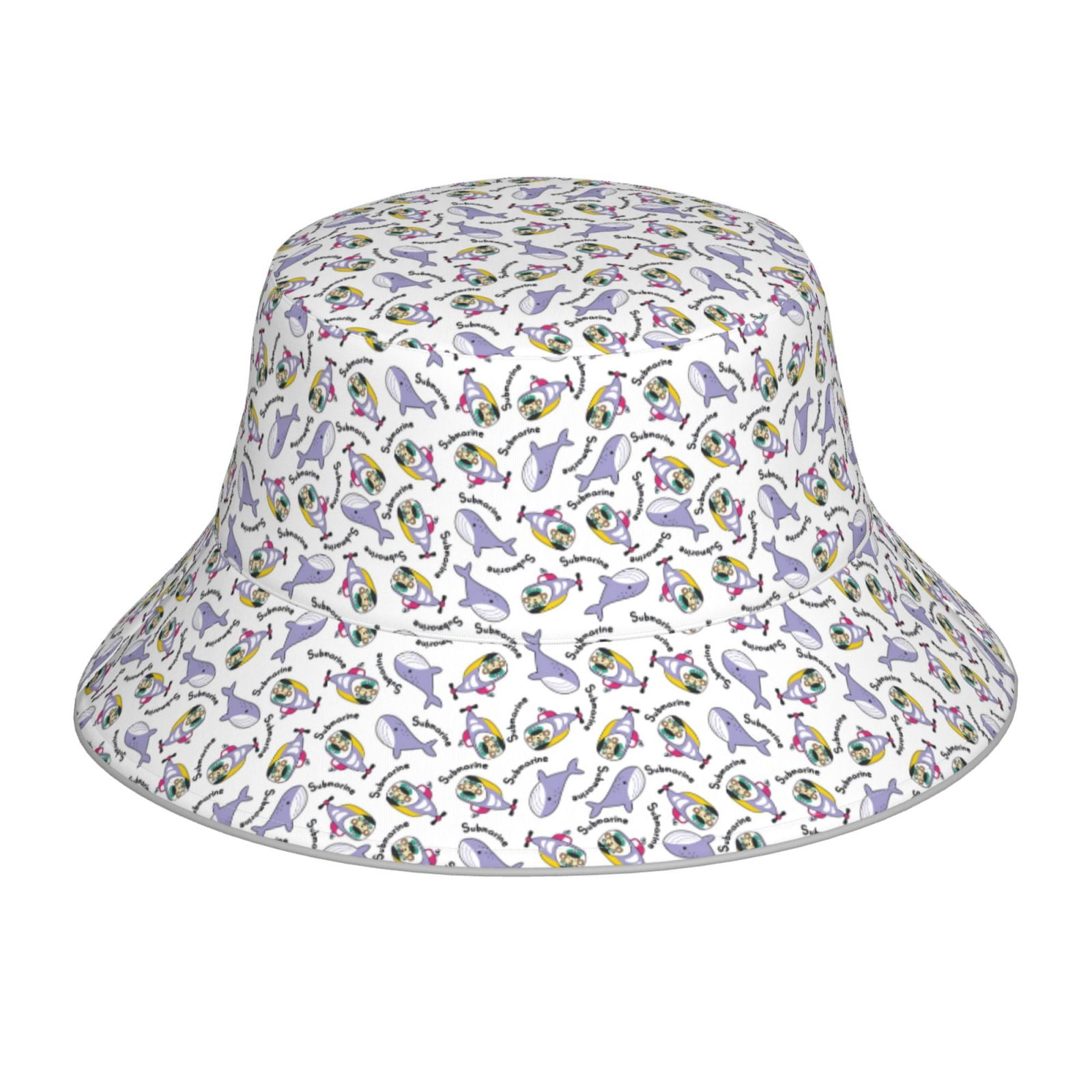 Yiaed Monkey Submarine Captain Print Reflective Stripe Bucket Hat ...