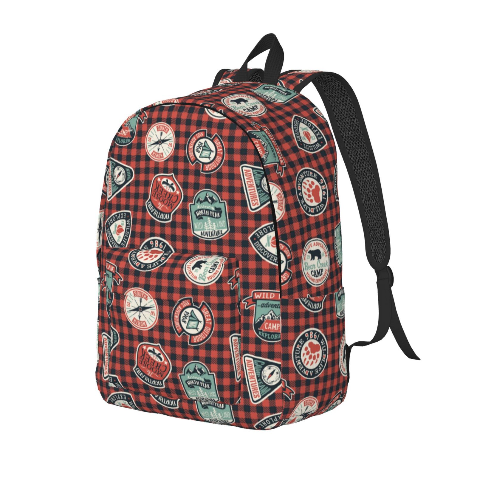 Yiaed Mountain Adventure Badges Print Print Laptop Backpack Travel ...