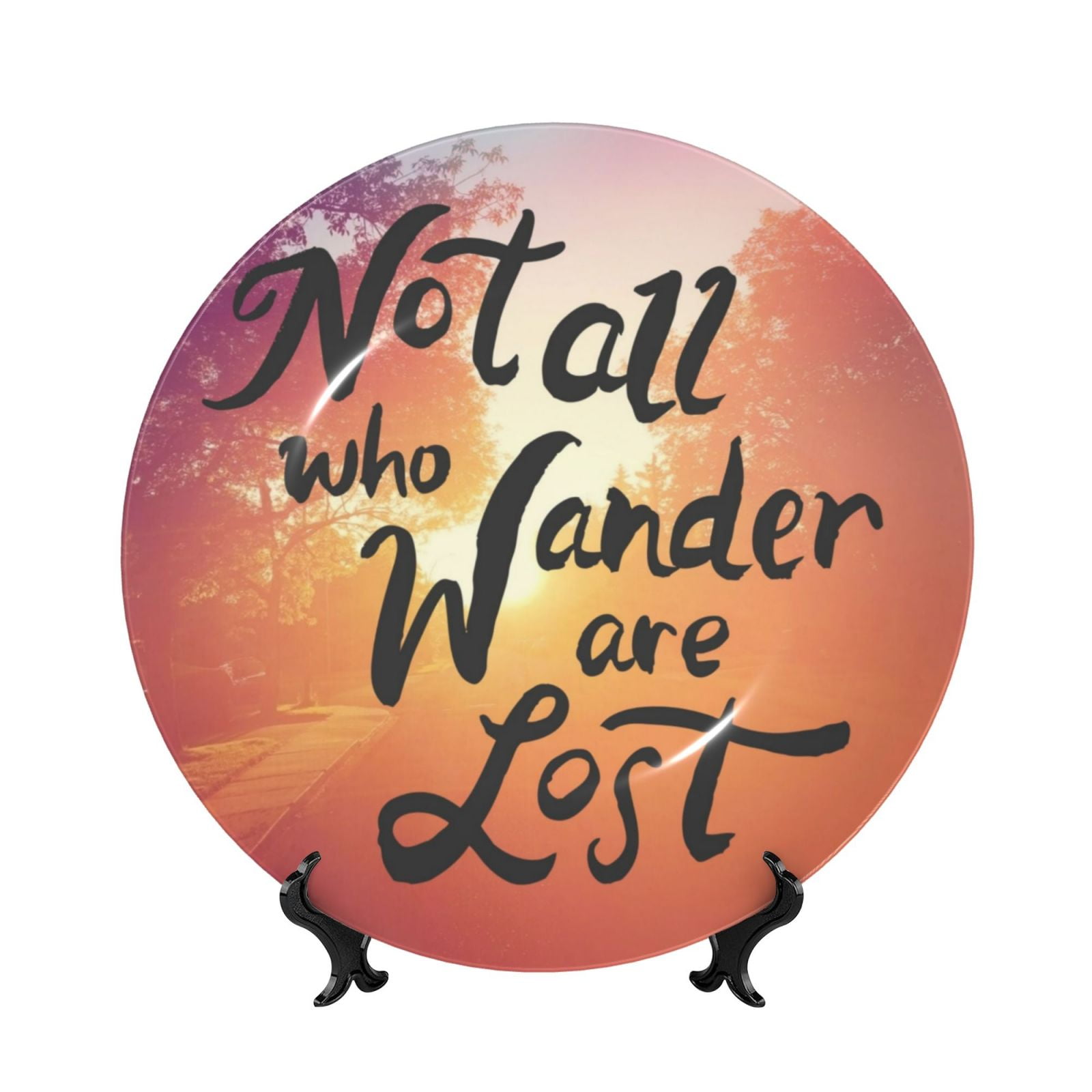 Yiaed Not All Who Wander Are Lost Print Bone China Decorative Plate ...
