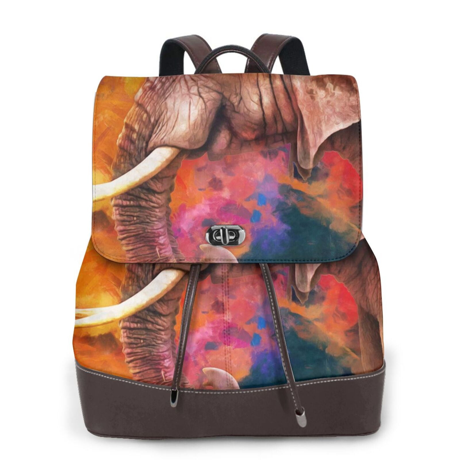 Yiaed Oil Paintings of Elephants Print Laptop Backpack for Women Slim ...