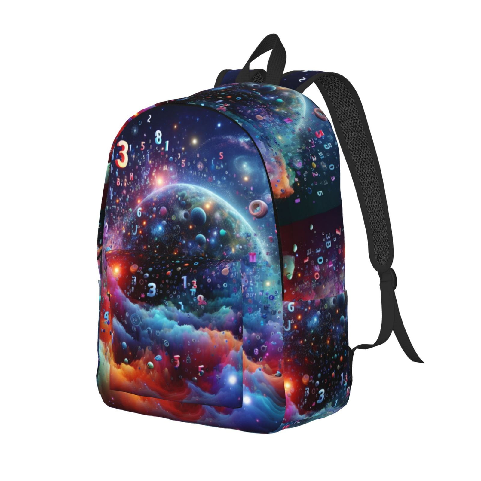 Yiaed Outer Space Floating Numbers And Letters Print Print Laptop ...