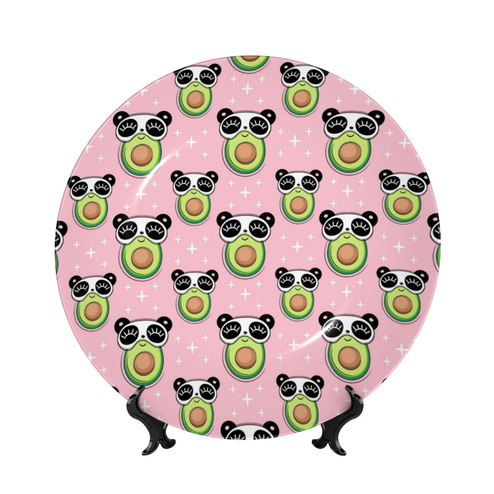 Yiaed Panda Avocado Print Bone China Decorative Plate Ceramic Dinner ...