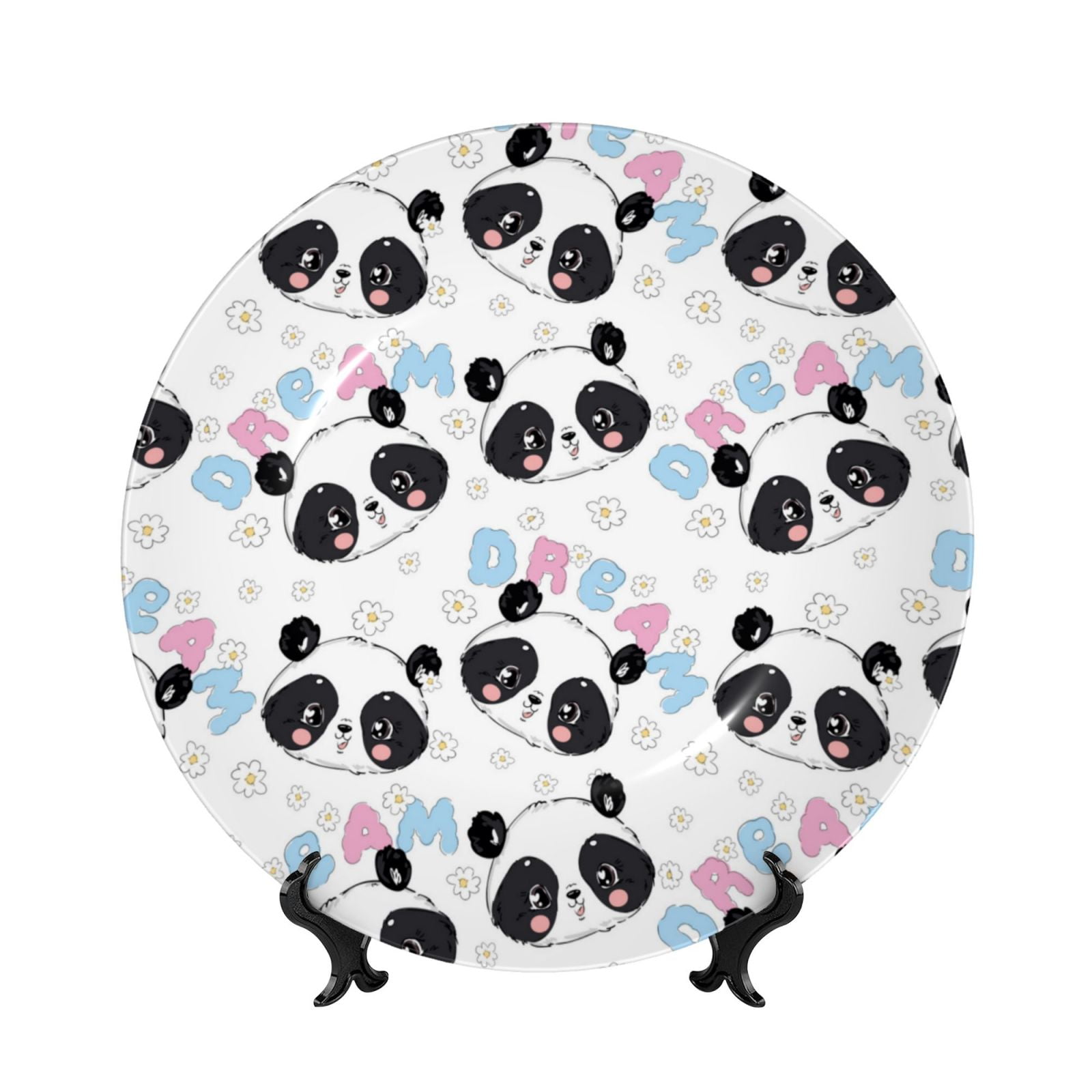 Yiaed Panda Bear1 Print Bone China Decorative Plate Ceramic Dinner ...