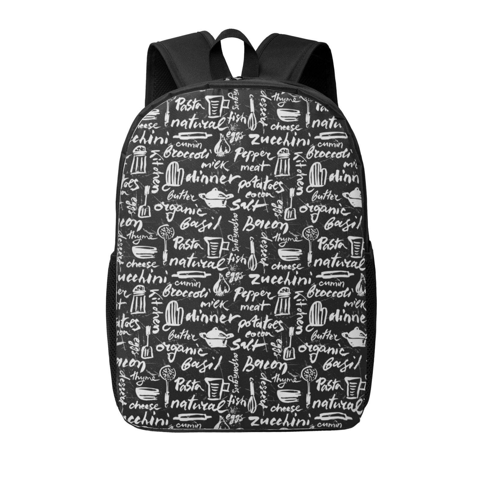 Yiaed Pasta Bacon Print Travel Laptop Backpack, 17 Inch Extra Large ...