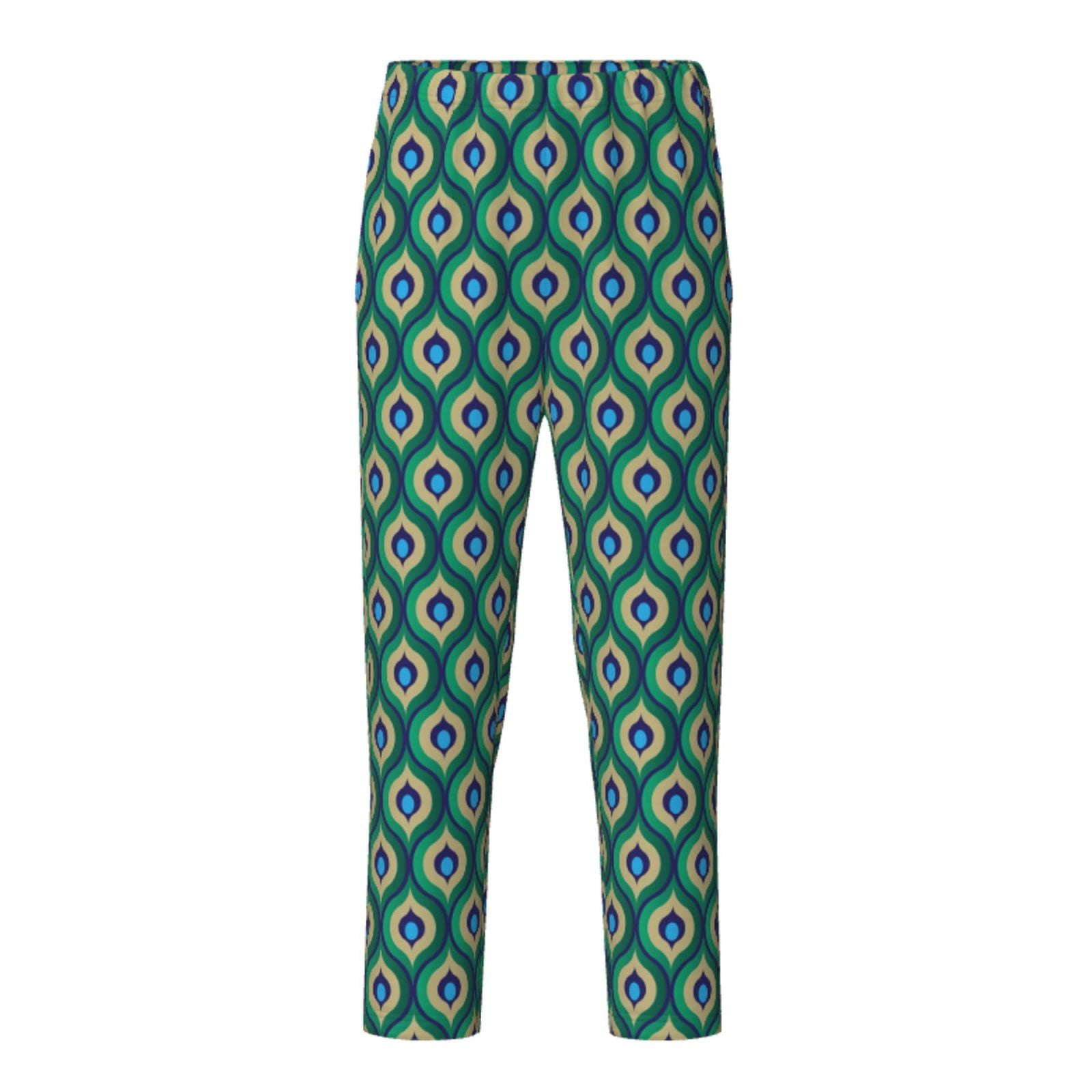 Yiaed Peacock'S Tail Print Teenagers' Lounge Pants, Loose PJ Bottoms ...
