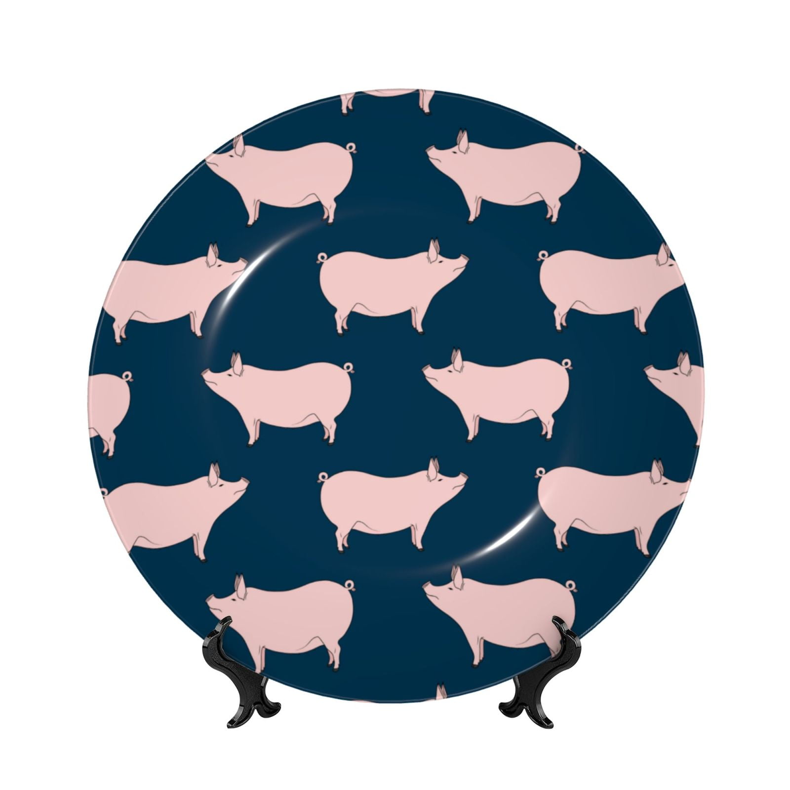 Yiaed Pig 1 Print Bone China Decorative Plate Ceramic Dinner Plates Art ...