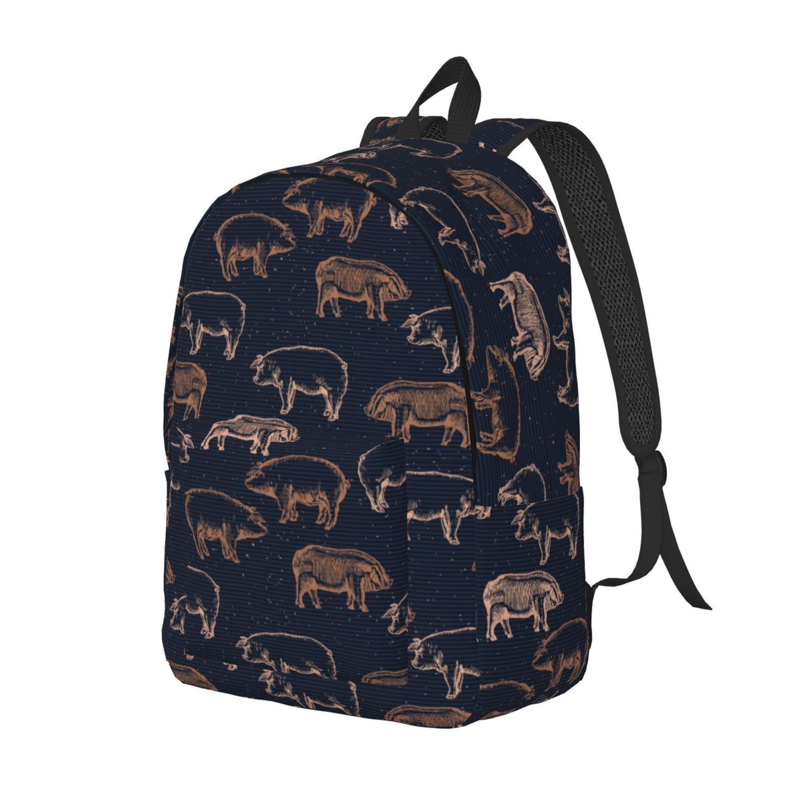 Yiaed Pig Farm Print Print Laptop Backpack Travel Canvas Backpack ...