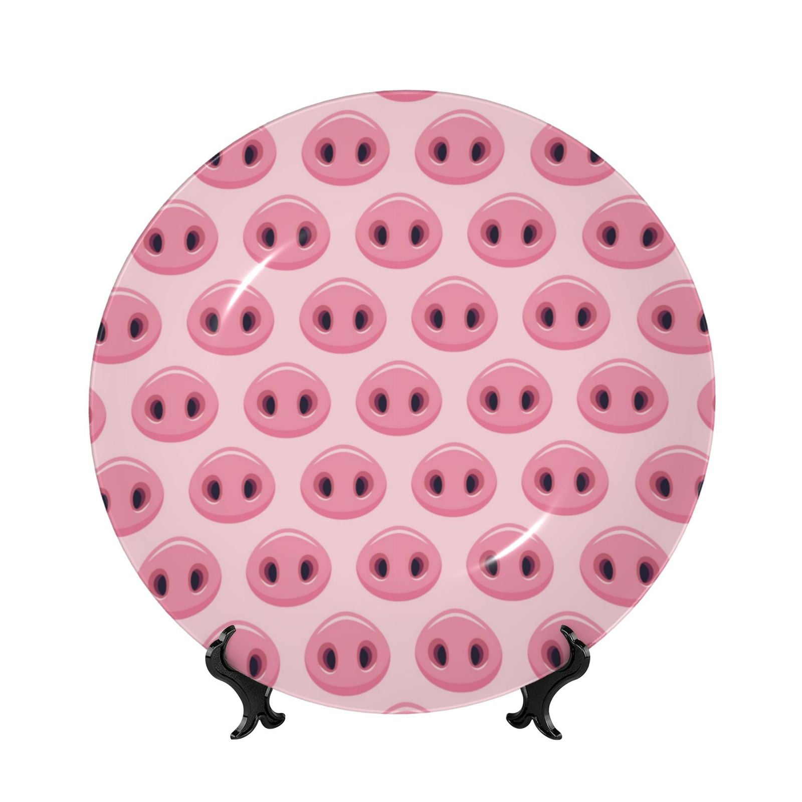 Yiaed Pig Nose Print Bone China Decorative Plate Ceramic Dinner Plates ...