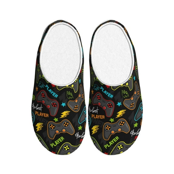 Yiaed Play Game3 Print Slippers Fuzzy Warm Cozy Slippers Non Slip House ...