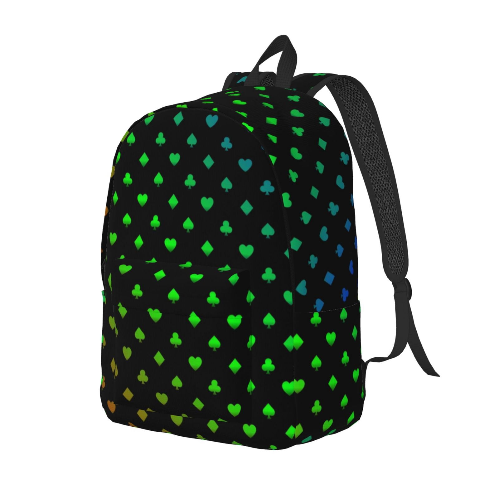 Yiaed Poker Shapes Print Print Laptop Backpack Travel Canvas Backpack ...