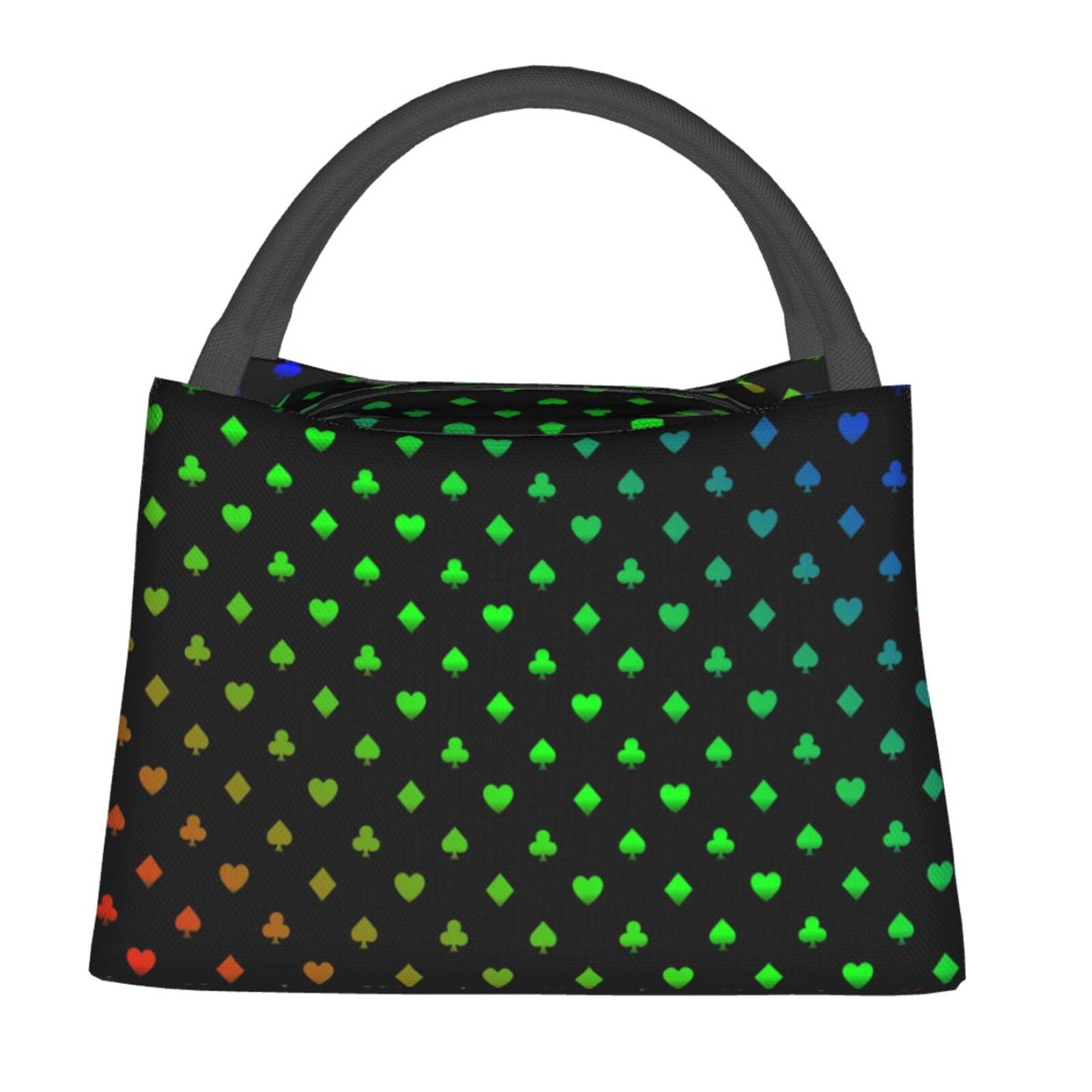 Yiaed Poker Shapes Print Lunch box lunch bag Portable Insulated Lunch ...