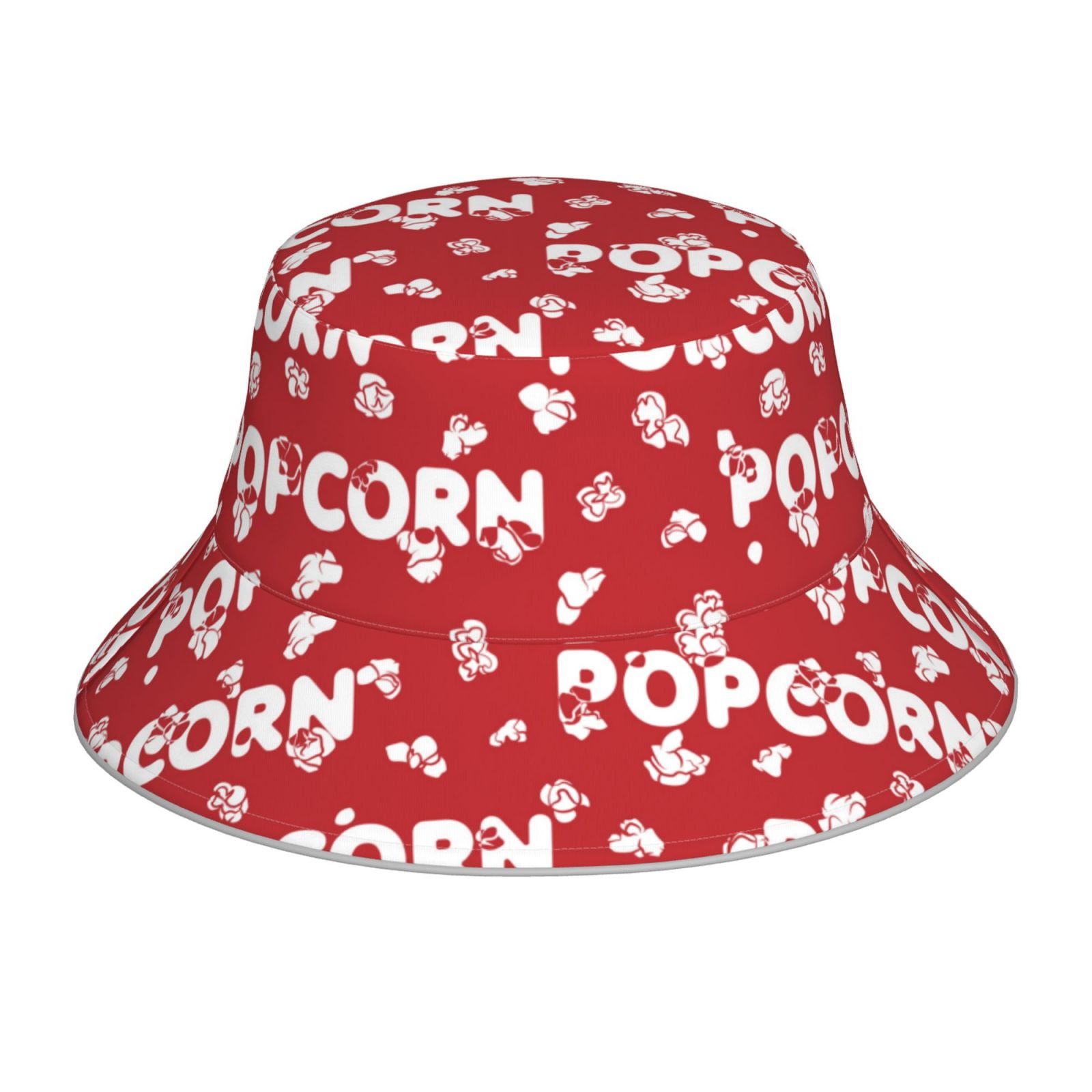 Yiaed Popcorn2 Print Reflective Stripe Bucket Hat Unisex Funny Outdoor Fisherman Cap Beach Sun ...