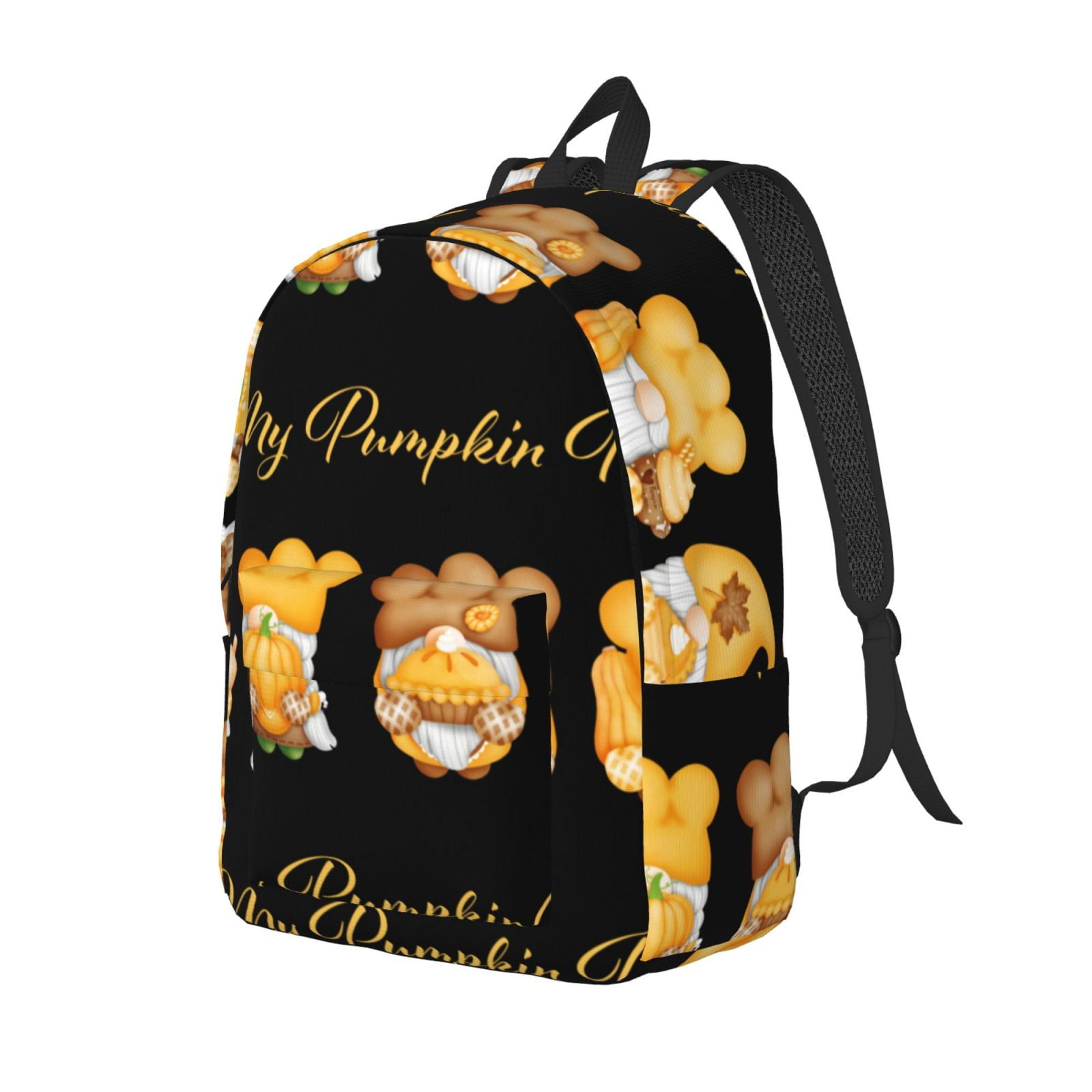 Yiaed Pumpkin Pie Gnome Print Print Laptop Backpack Travel Canvas ...