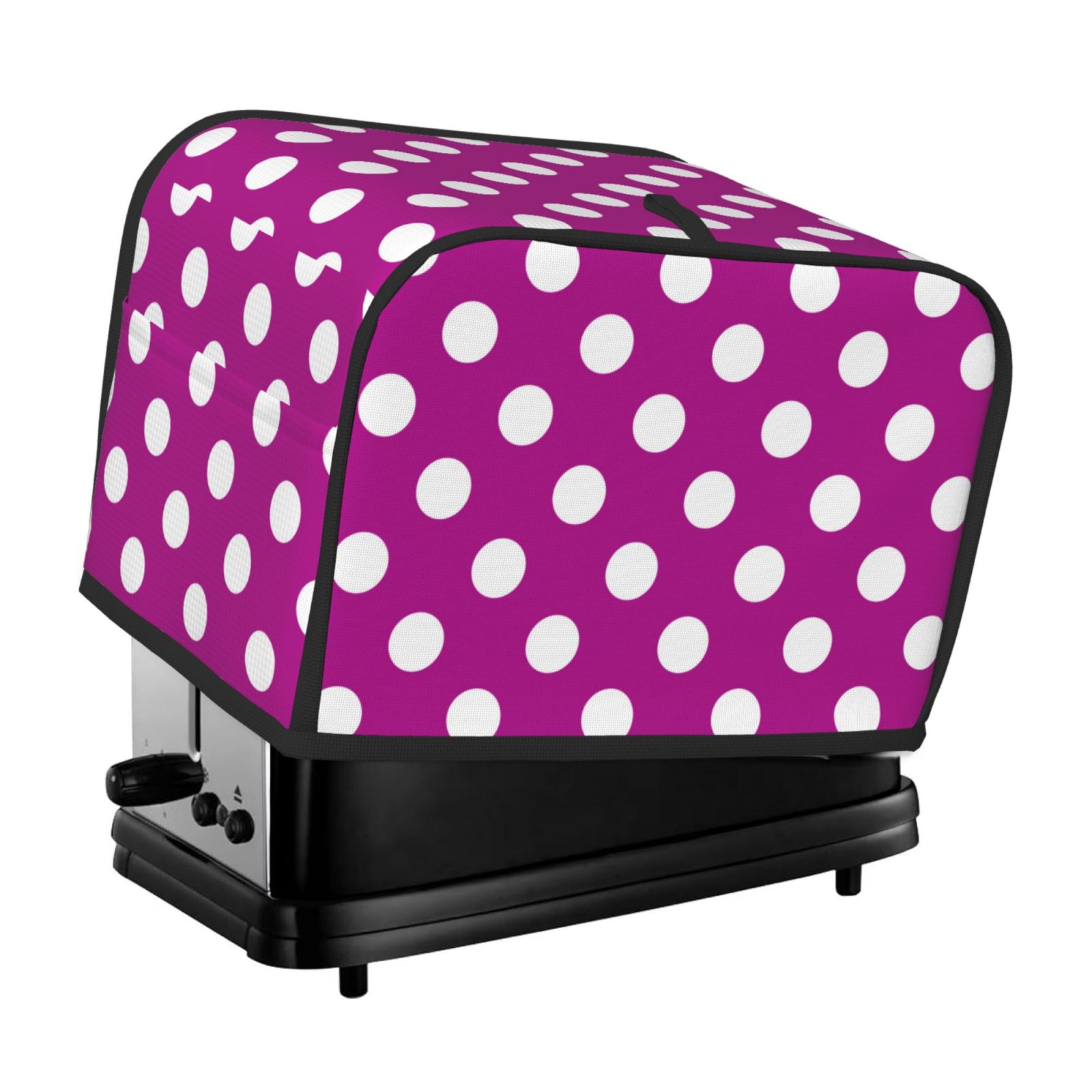 Yiaed Purlpe And White Polka Dot Print Two Slice Bread Machine Cover ...