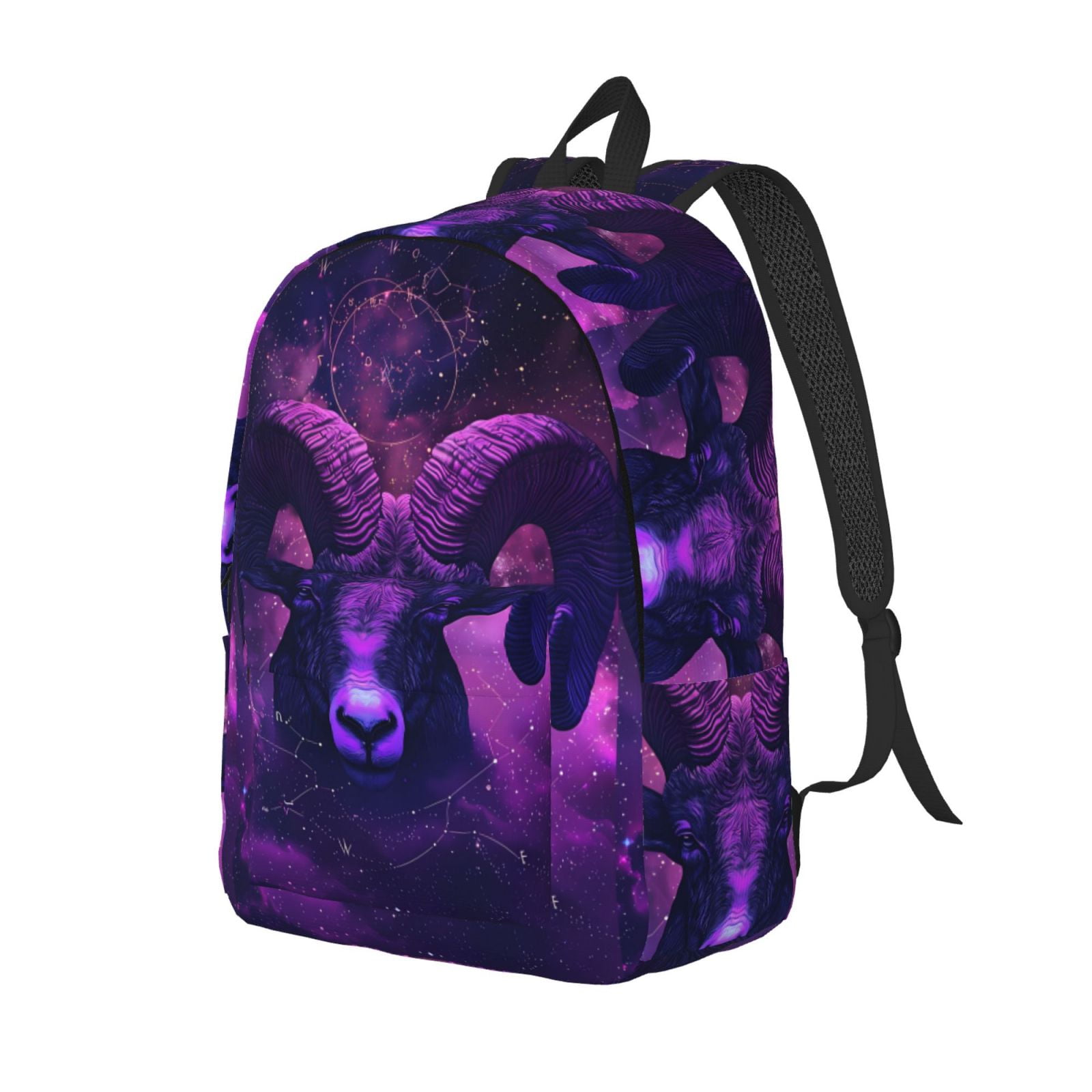 Yiaed Purple Starry Sky Antelope Print Print Laptop Backpack Travel ...