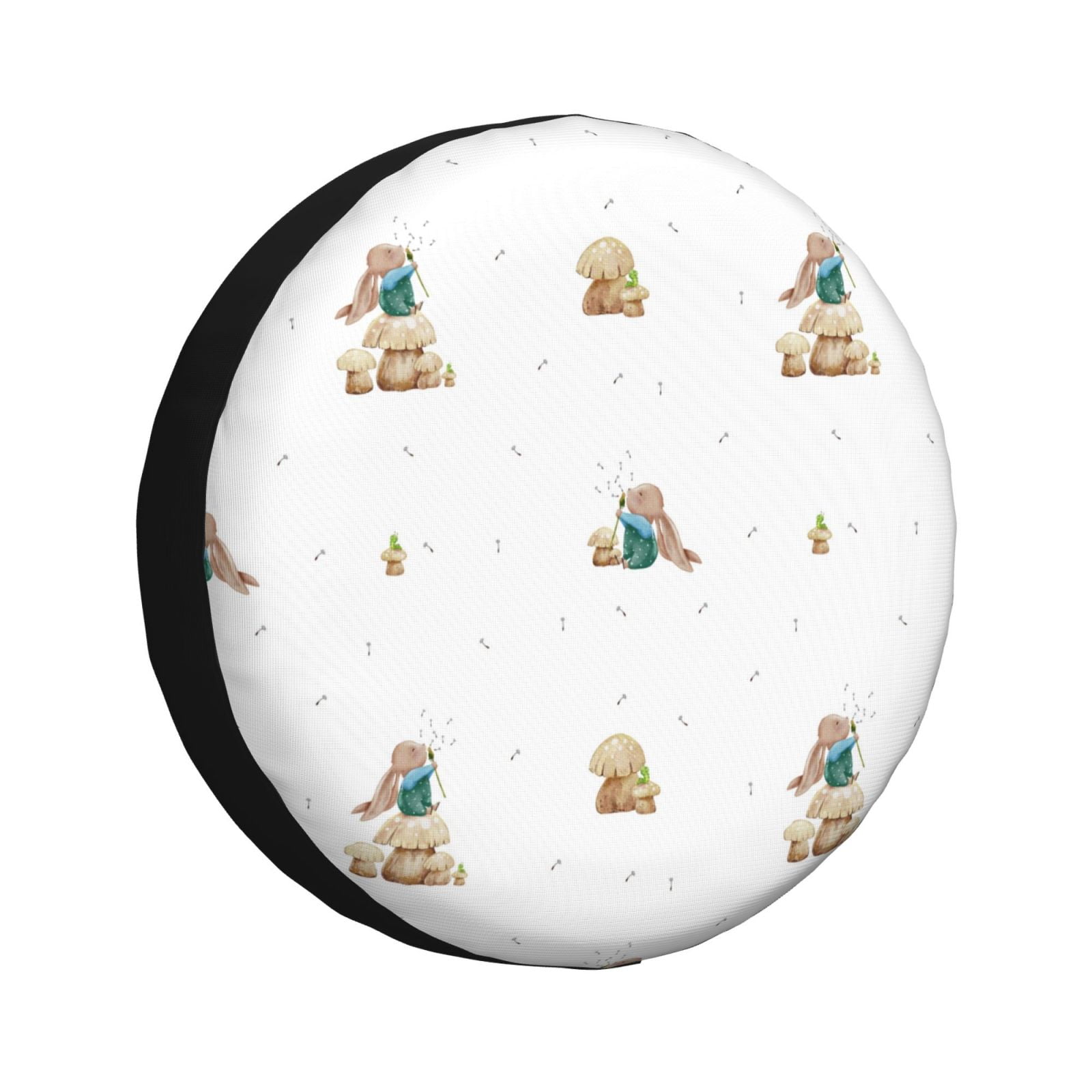 Yiaed Rabbit Blowing Dandelions Print Tire Wheel Cover, Waterproof ...