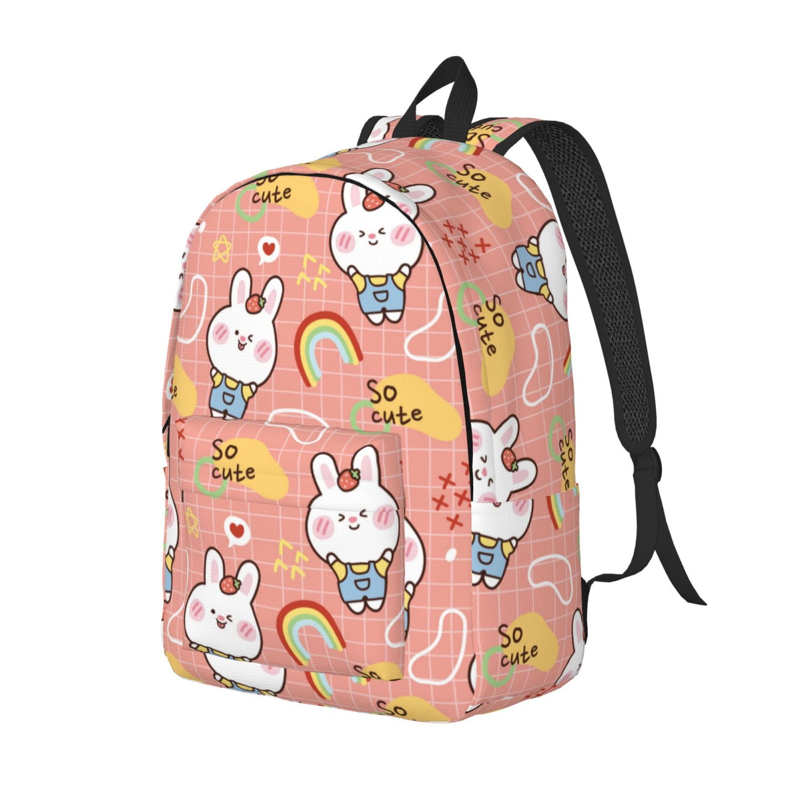 Yiaed Rabbit So Cute Print Print Laptop Backpack Travel Canvas Backpack ...