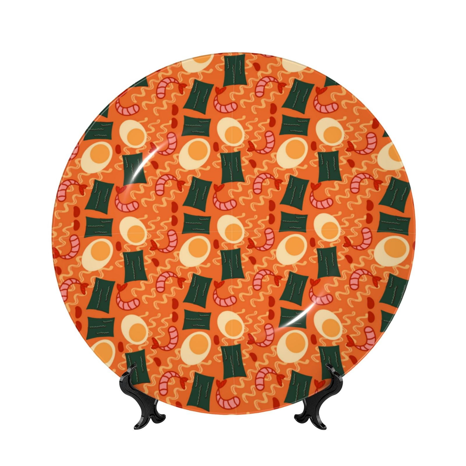 Yiaed Ramen Noodle Soup Print Bone China Decorative Plate Ceramic ...