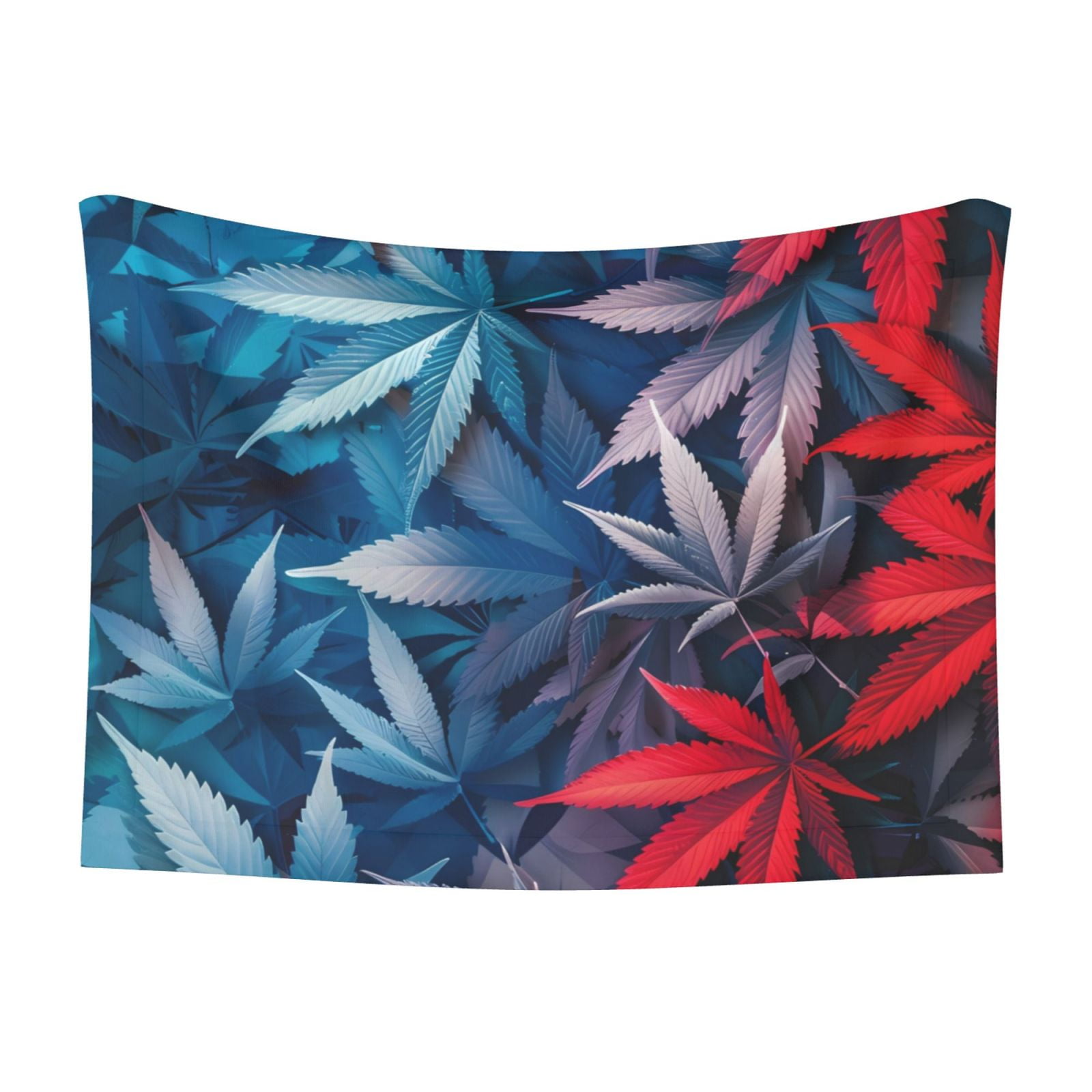 Yiaed Red And Blue Leaves Print Dog Blankets-Cat Blanket Washable for ...