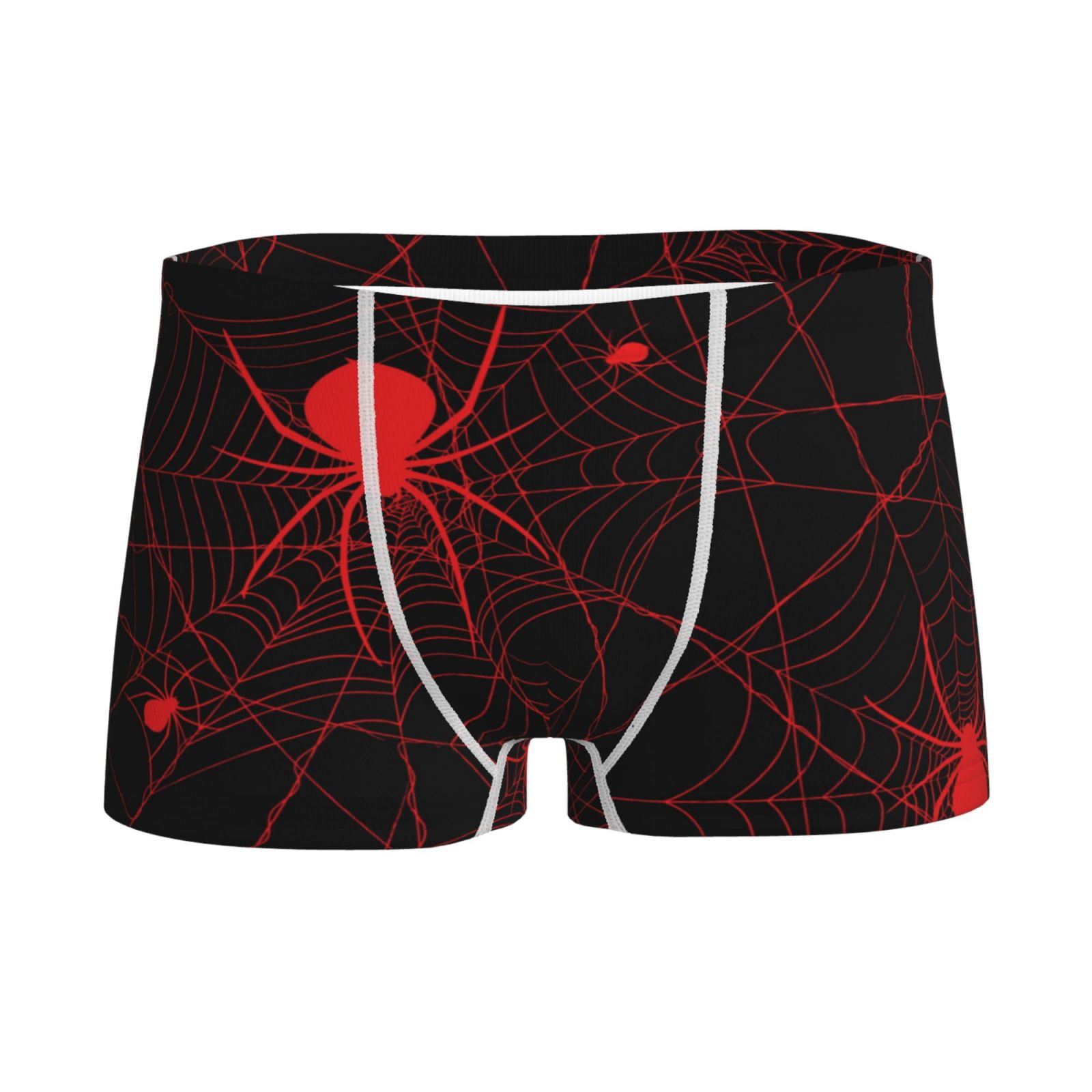 Yiaed Red Spider On The Web Print Boys' Boxer Briefs Cotton Casual ...