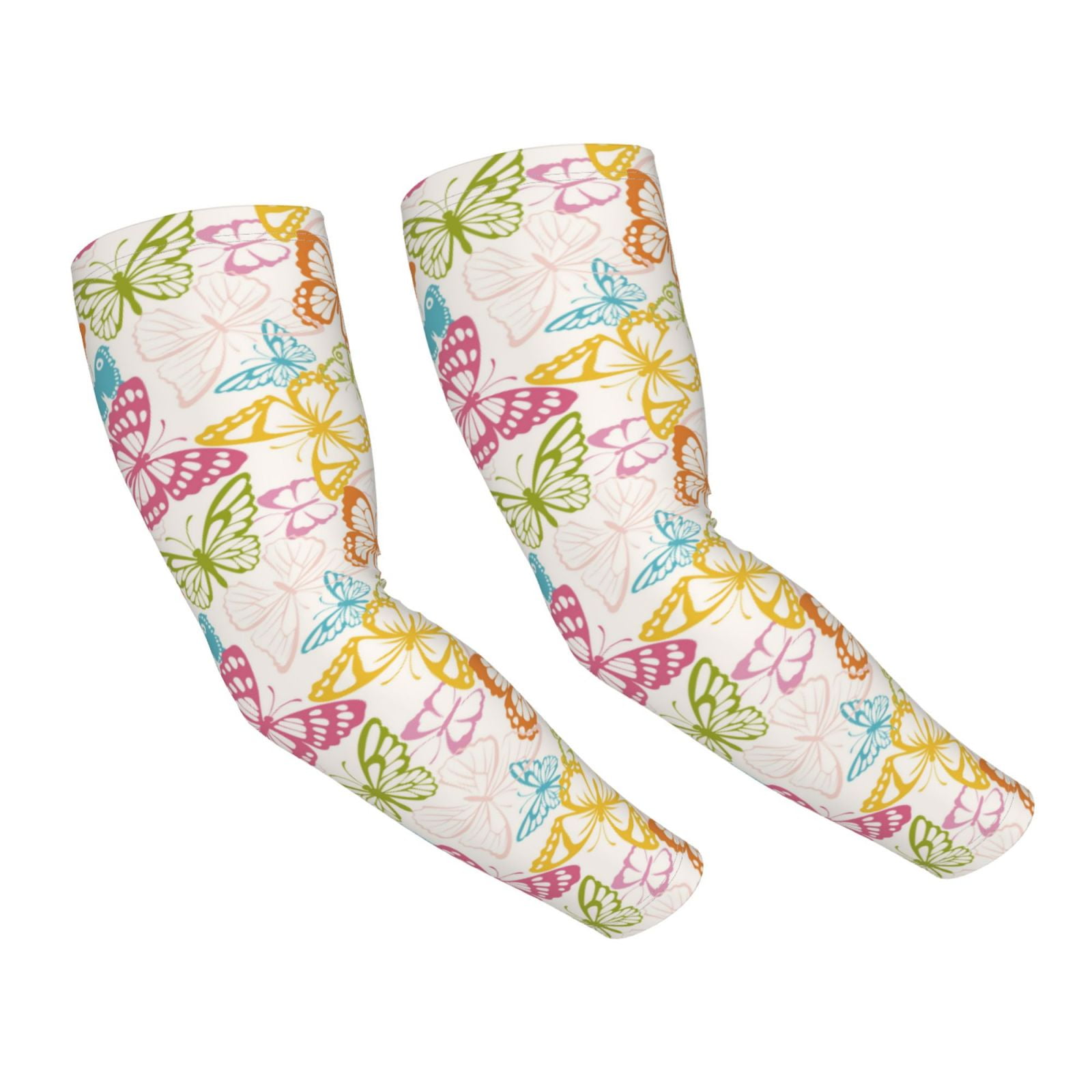 Yiaed Retro Colorful Butterfly Print Arm Sleeves,Cooling UV Sun ...