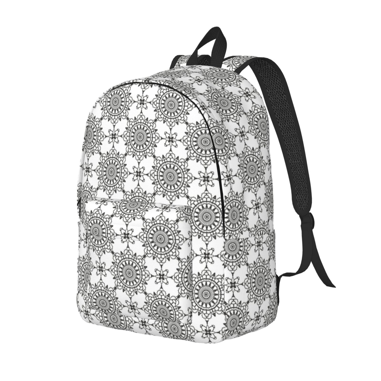 Yiaed Retro sketch flower lines Print Laptop Backpack Travel Canvas ...