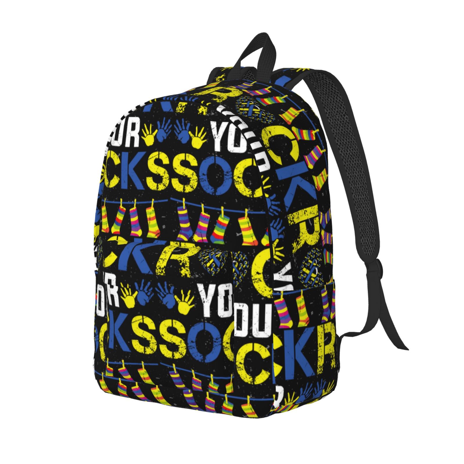 Yiaed Rock Your Socks Print Print Laptop Backpack Travel Canvas ...