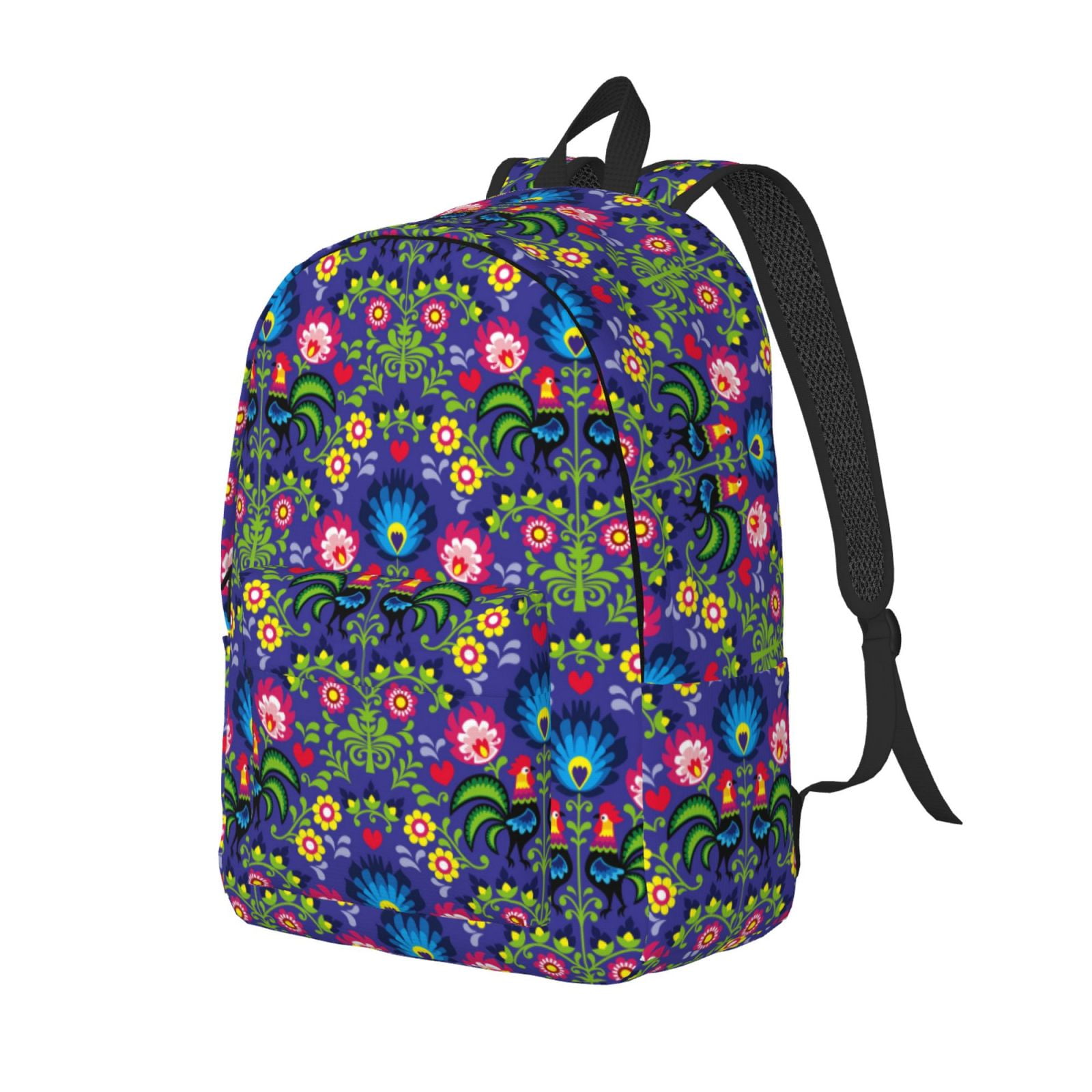 Yiaed Roosters 1 Print Laptop Backpack Travel Canvas Backpack Vintage ...